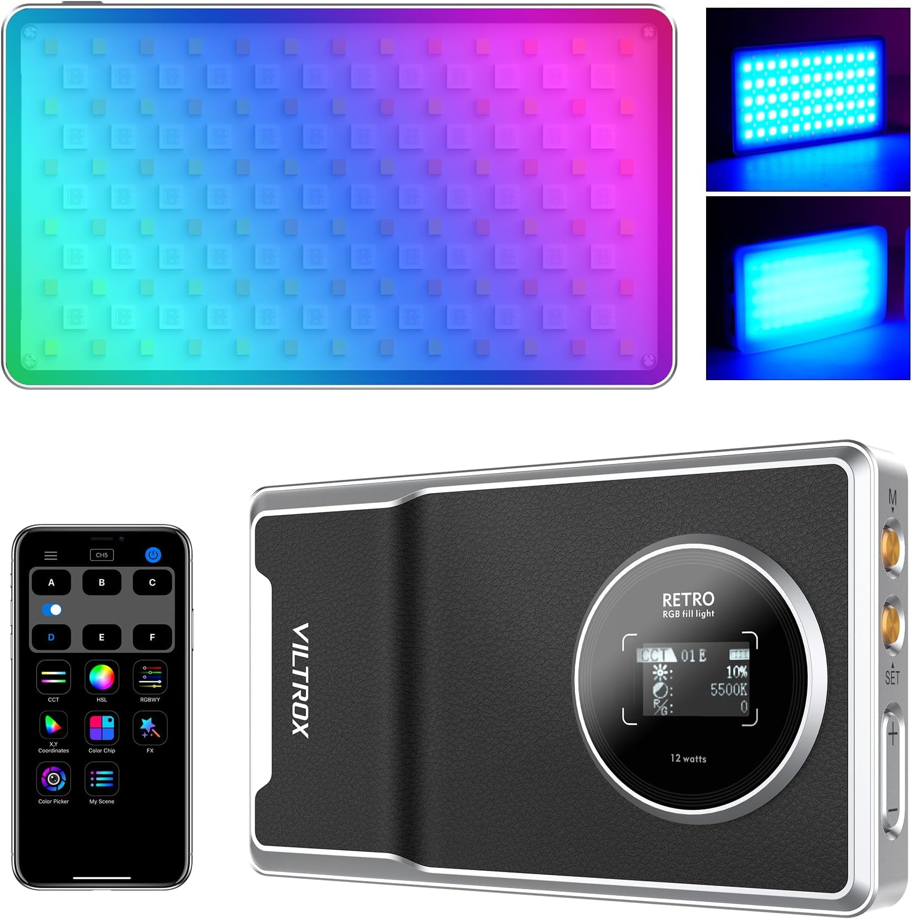 Amazon.com : VIJIM VL120 RGB Video Light, Portable LED Camera Light ...