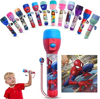 SRV Hub Spiderman Kids Big Torch with LED Light – Super Bright Marvel ...