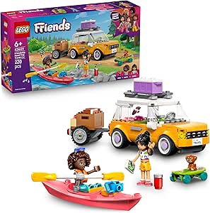 LEGO Friends Friendship Road-Trip Travel Car Toy with Trailer, 2 Mini ...