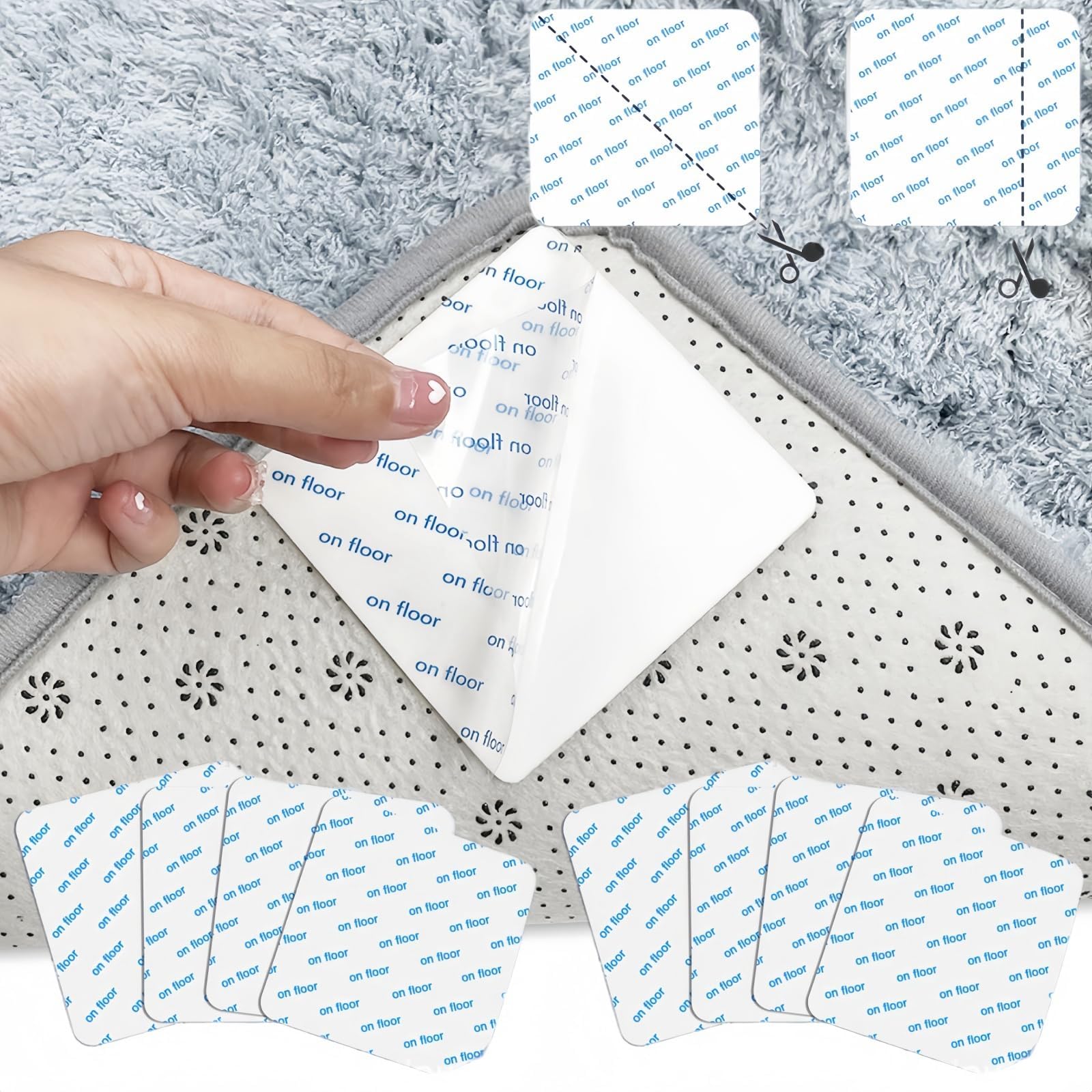 Amazon.de: banpa Antirutschmatte für Teppich, 8 Stück Waschbare und ...