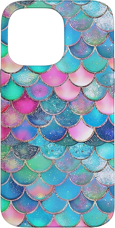 Amazon.com: Mermaid Core Aesthetic Colorful Mermaid Scales Oceanic Case ...