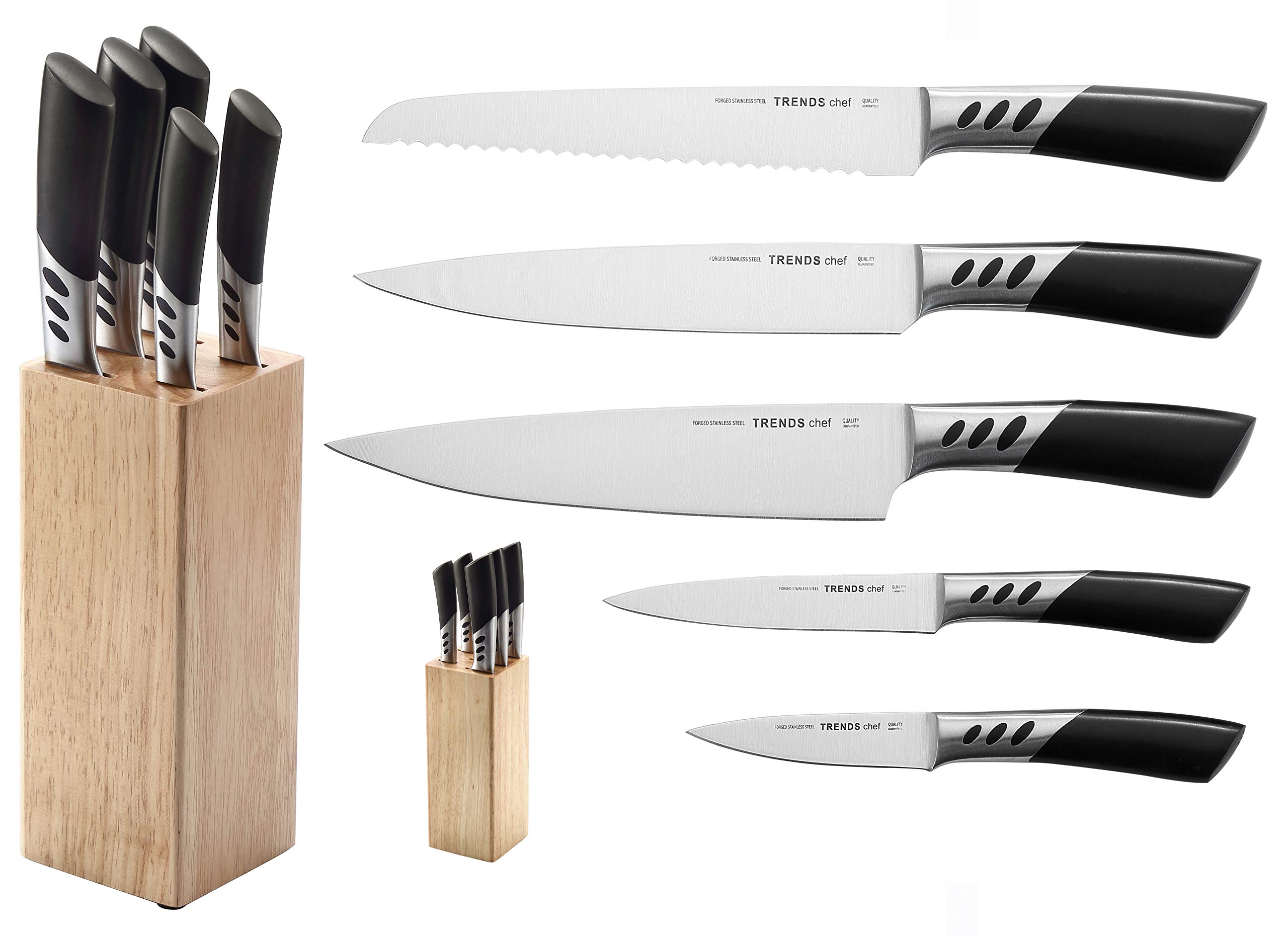 Buy Home 6 Pc Premium Kitchen set with block is a Double Forged German ...