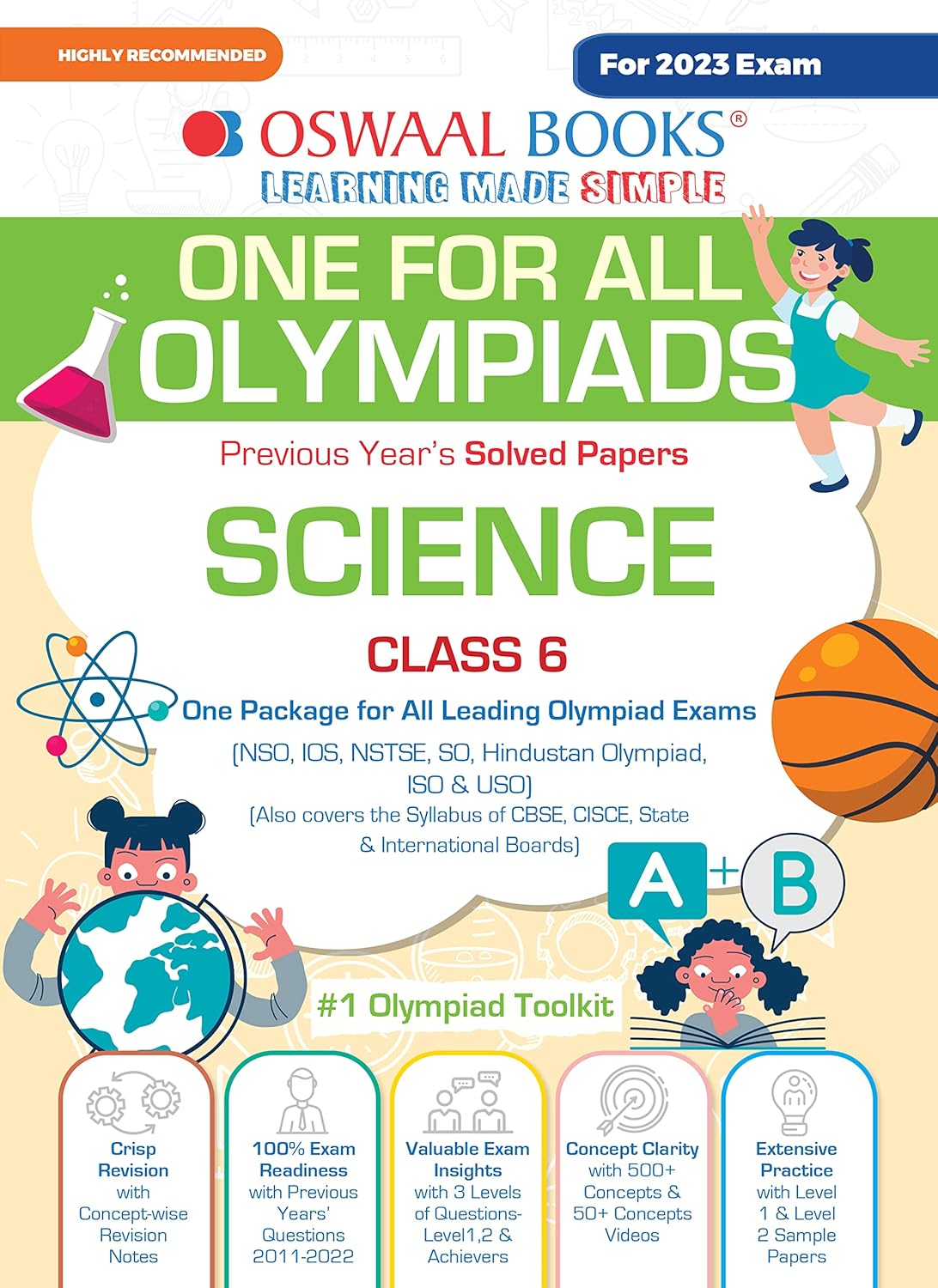 Oswaal One For All Olympiad Previous Years' Solved Papers, Class-6 ...