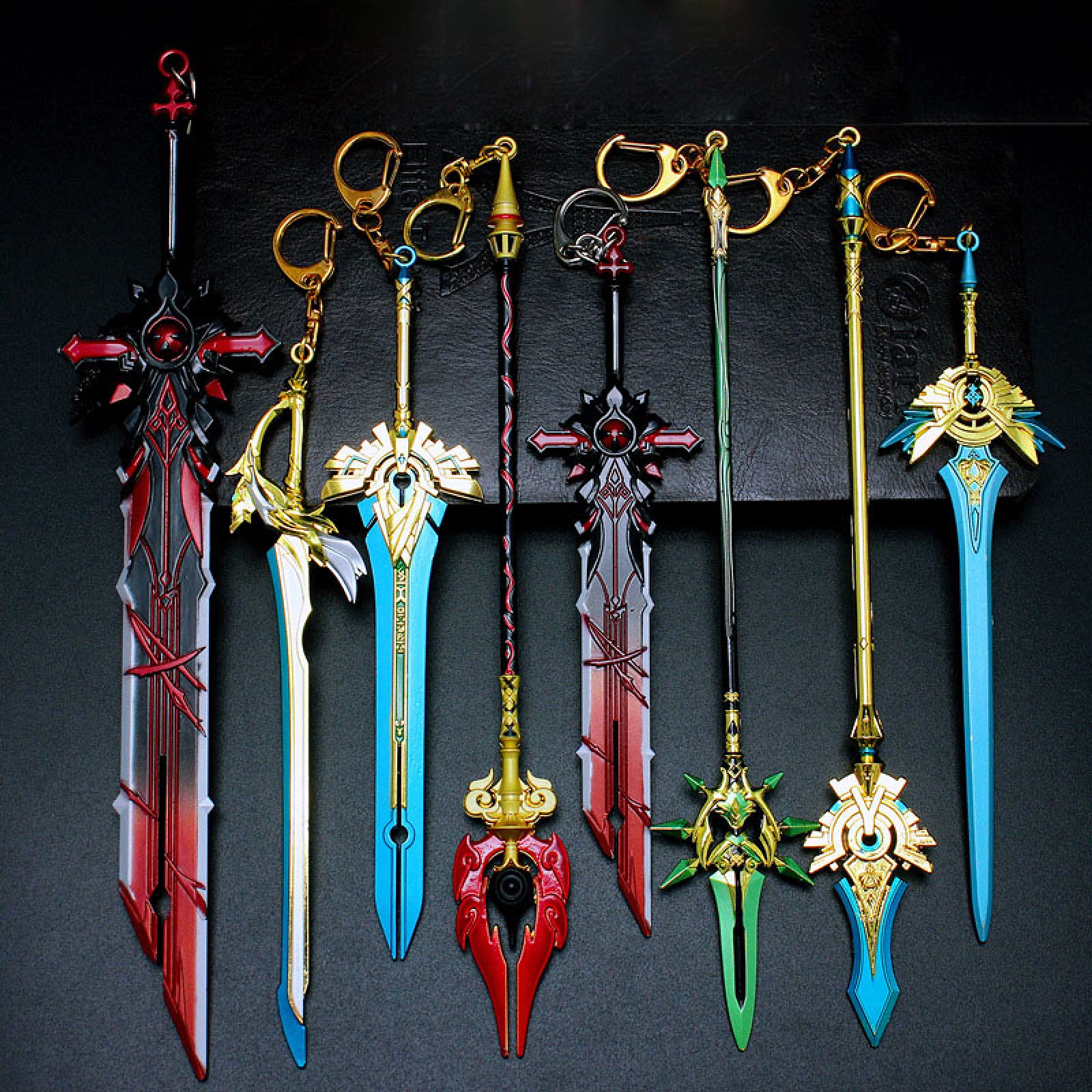 Buy YUHUA Genshin Impact Keychain, Staff of homa Keychain, Metal Sword ...