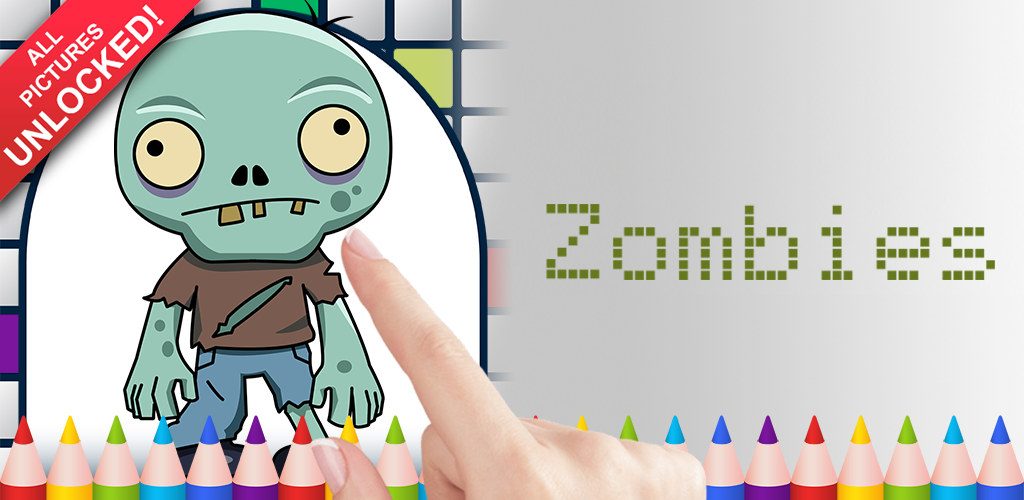 Dibujo De Zombie A Color Zombies Color By Number No Ads Pixel Art