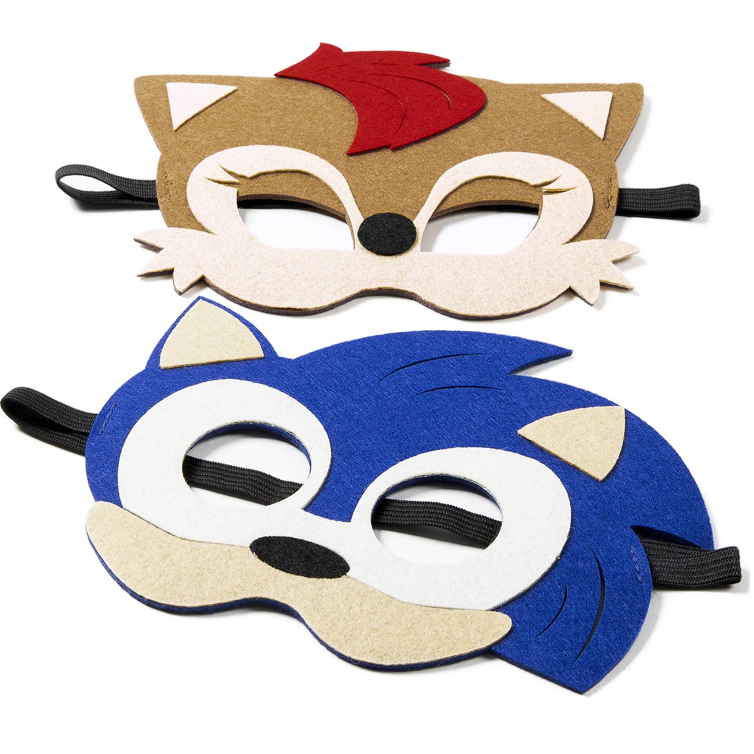 Buy Salovio 12Pcs Sonic Felt Masks Themed Party Supplies Birthday ...