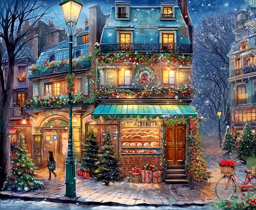 Amazon.com: Springbok's Winter Wonderland Cafe 500 Piece Jigsaw Puzzle ...