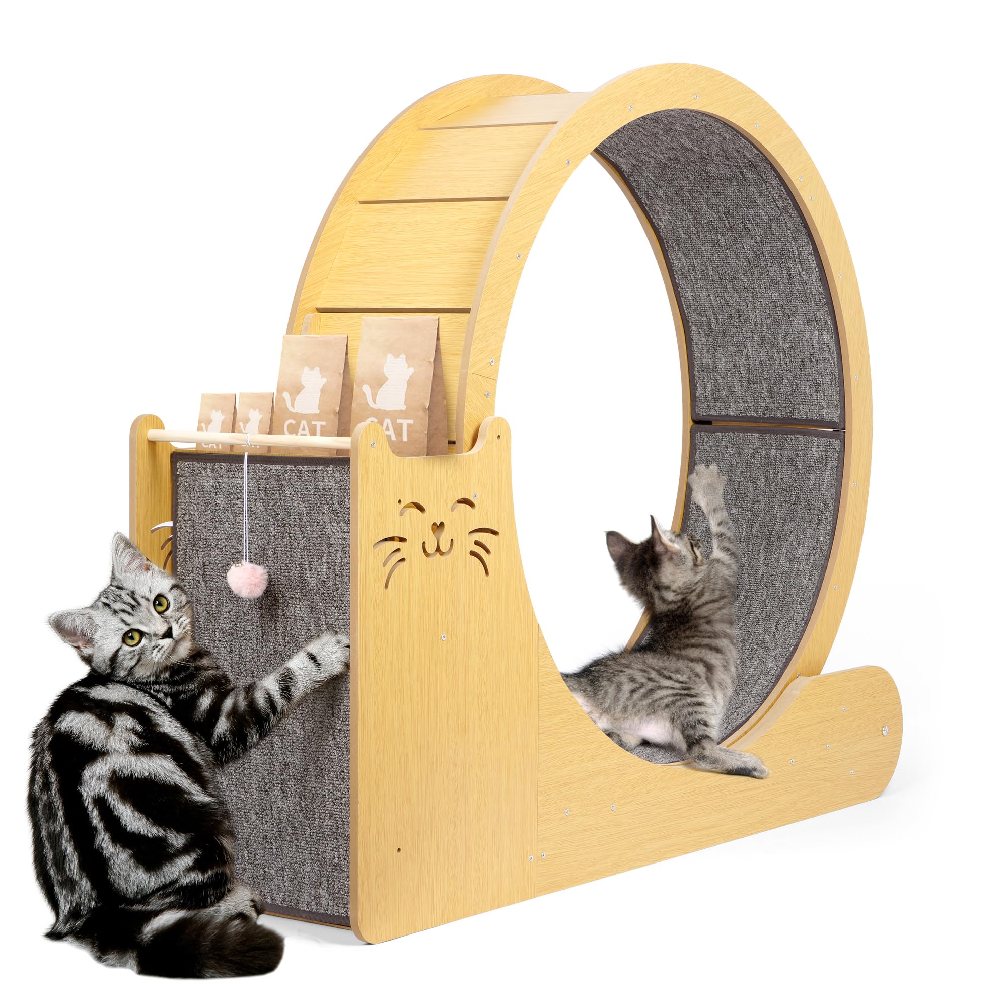 Dia 39.4 Inch Cat Exercise Wheel, 4 in 1 Multi-Function Cat Treadmill ...