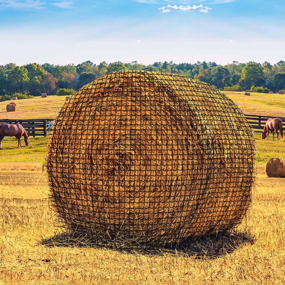 Amazon.com: hay chix Round Bale Hay Nets for Horses - 5 Ft. Large Slow ...