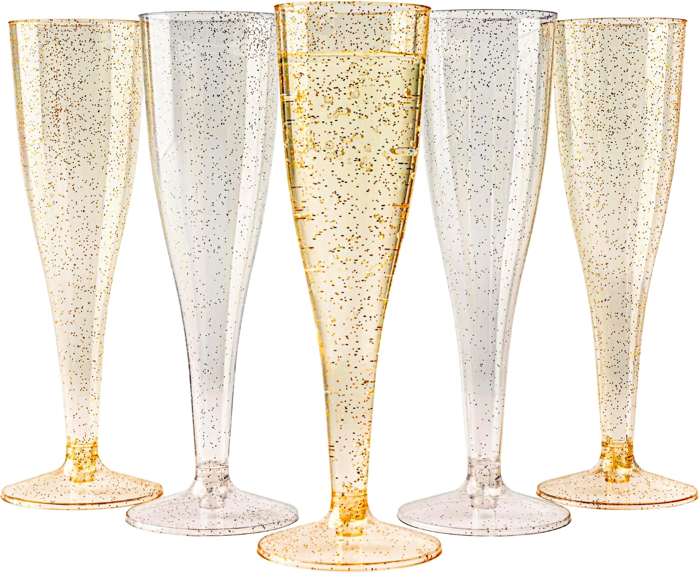 Amazon.com | 150 Pcs Champagne Flutes Plastic Champagne Glasses Clear ...