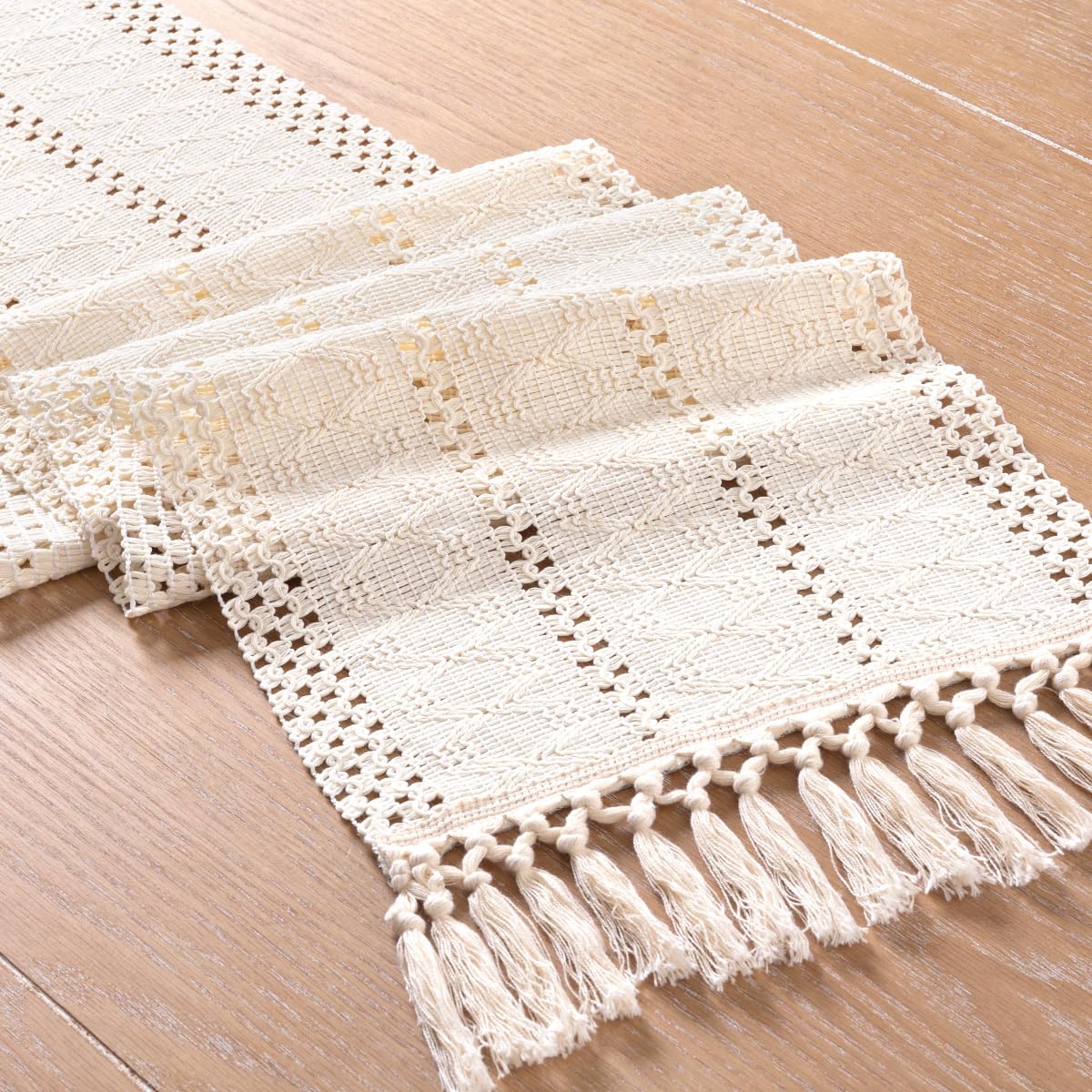 Amazon.com: Socomi Fall Boho Table Runner Macrame 36 Inches Woven ...