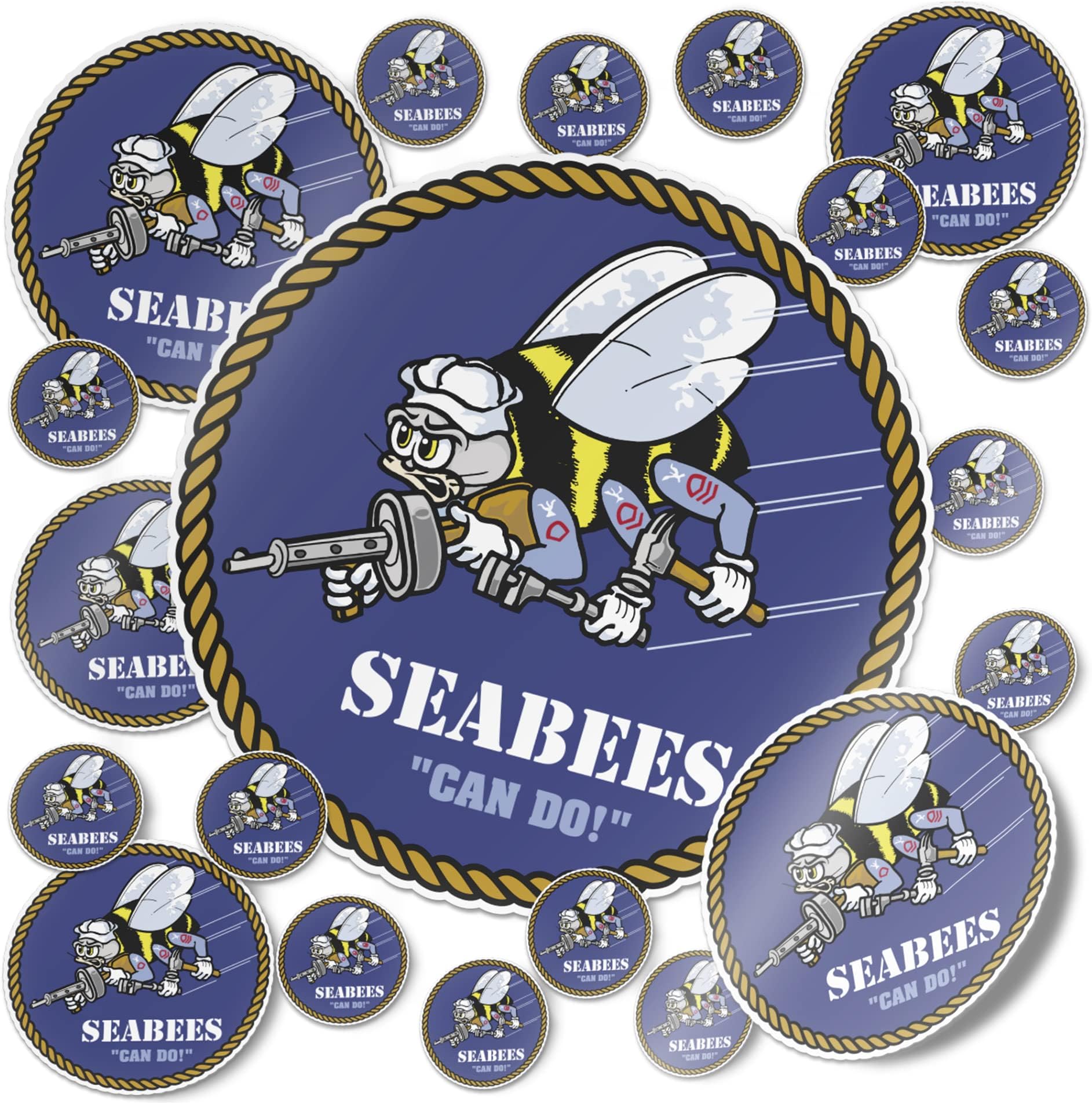 Amazon.com - Seabee Window Bumper Sticker Decal 5"