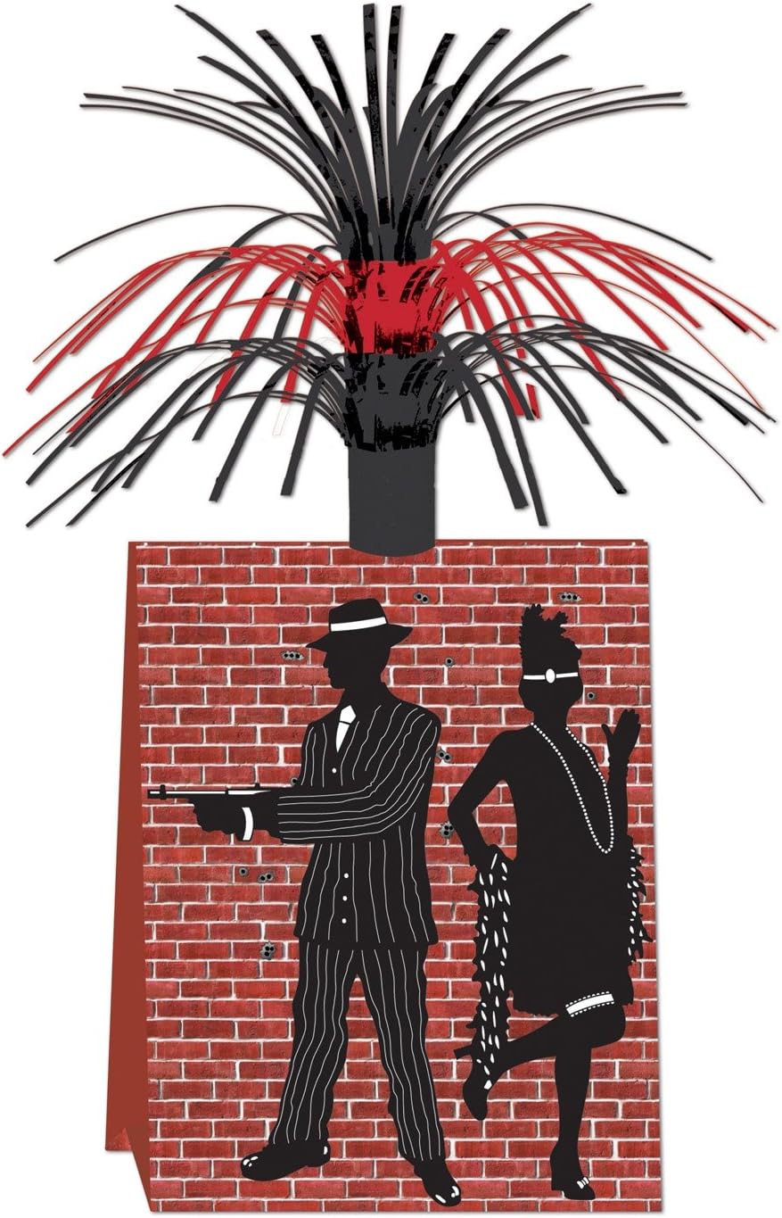 Amazon.com: Beistle 1-Pack Gangster Centerpiece, 14-Inch : Home & Kitchen