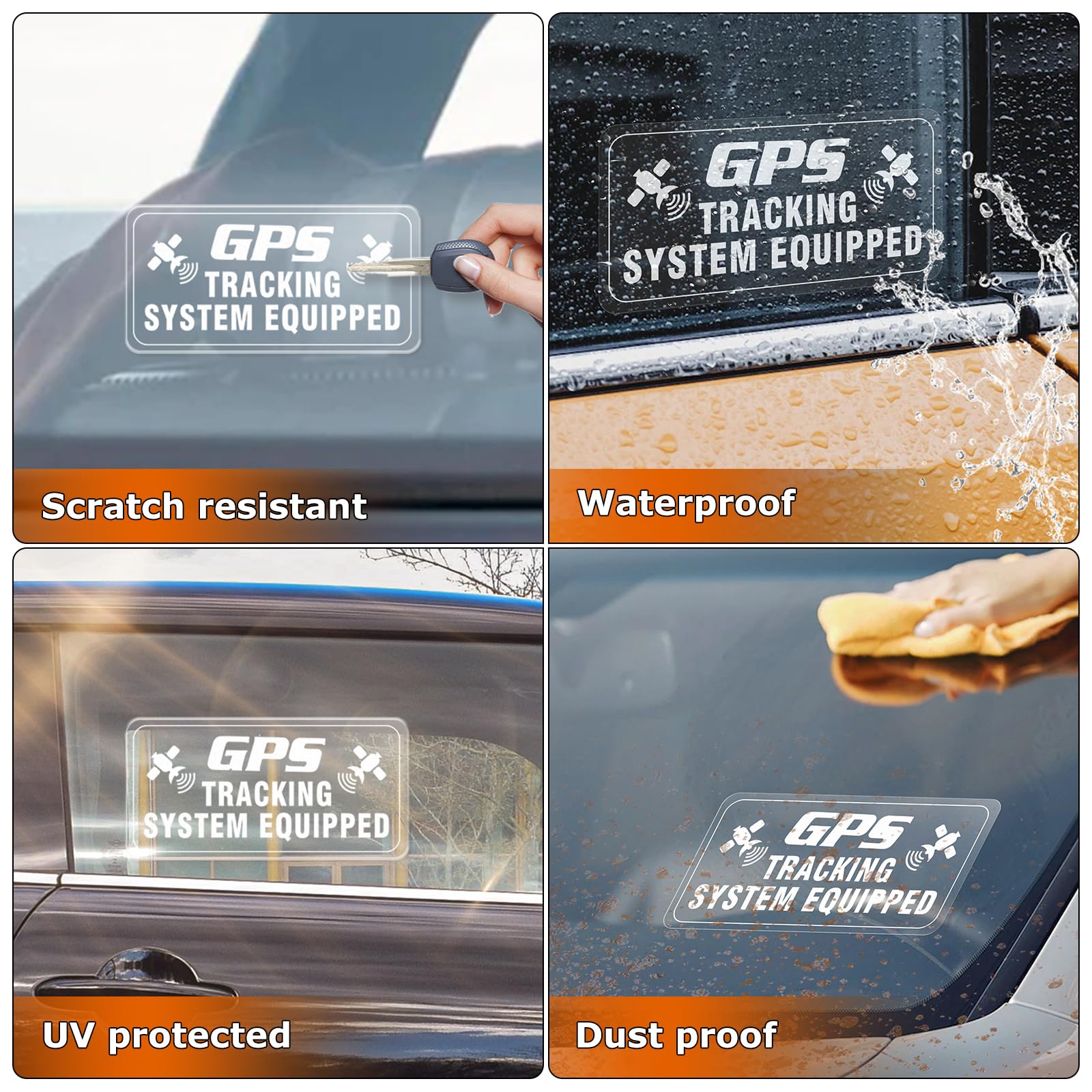 Snapklik.com : GPS Tracking System Equipped Car Sticker 4 2 Inches Self ...