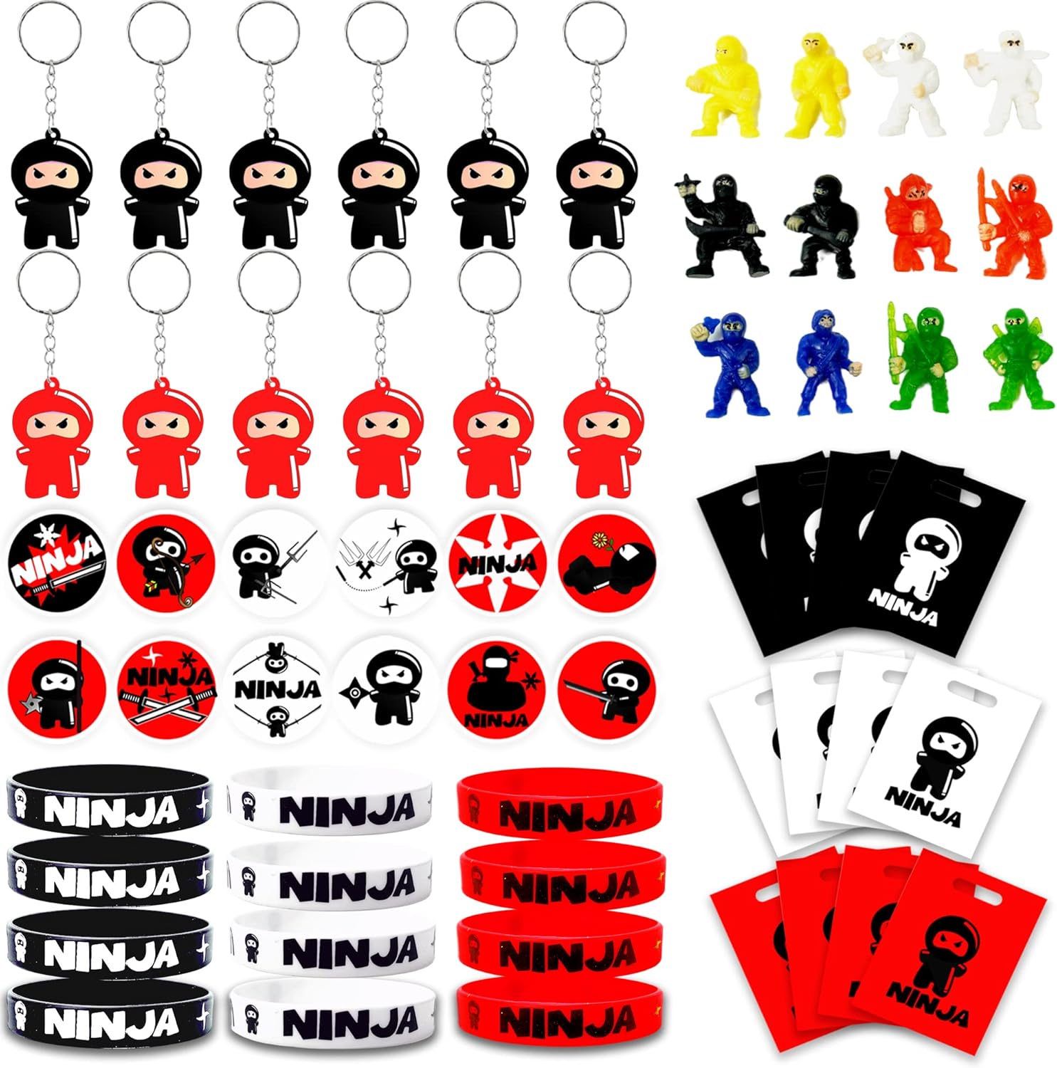 Amazon.com: BANBALLON 60 PCS Samurai Party Favors Ninja Party Favors ...
