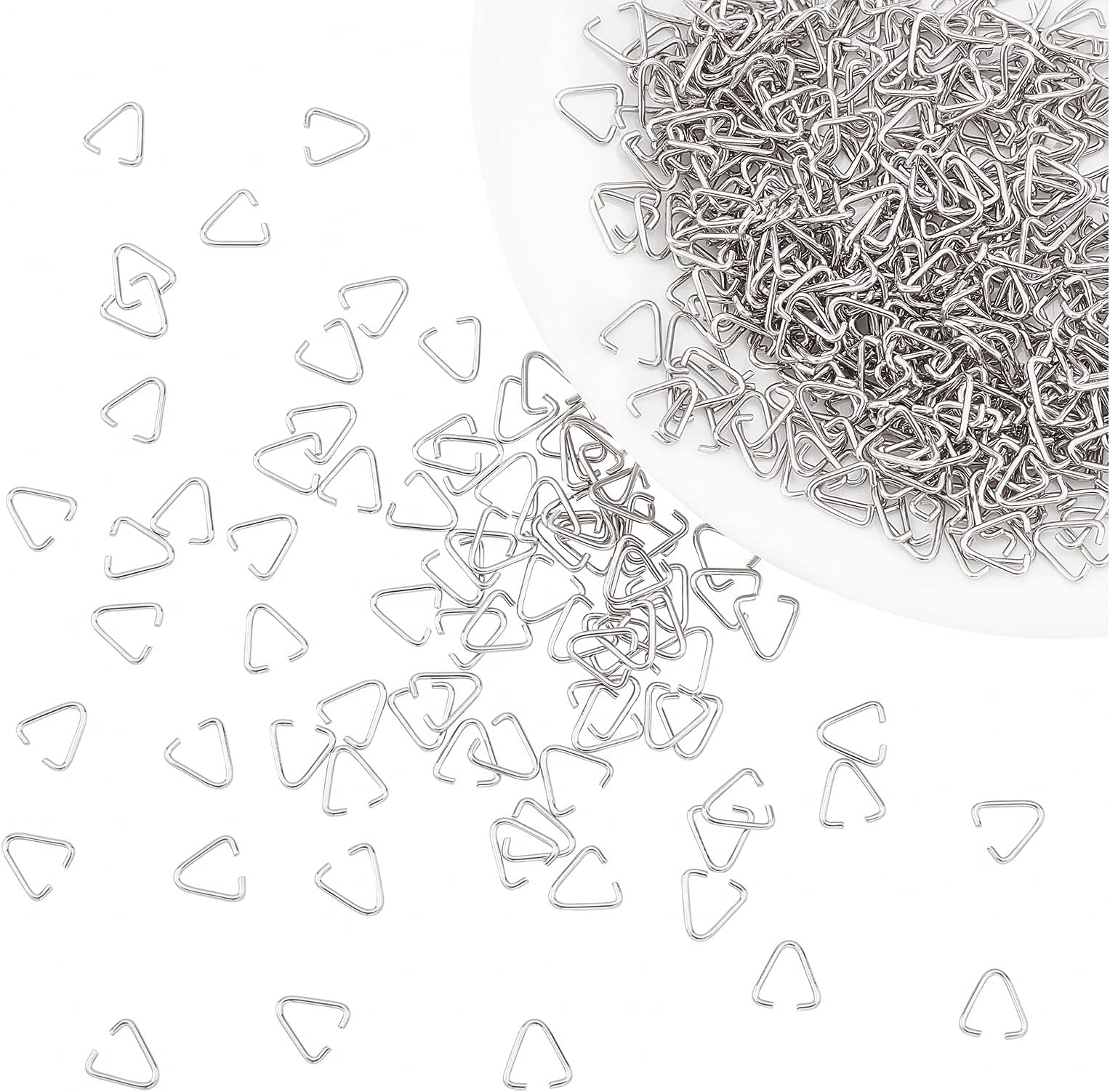 Amazon.com: PH PandaHall 400 Pieces Triangle Open Jump Rings Iron Pinch ...