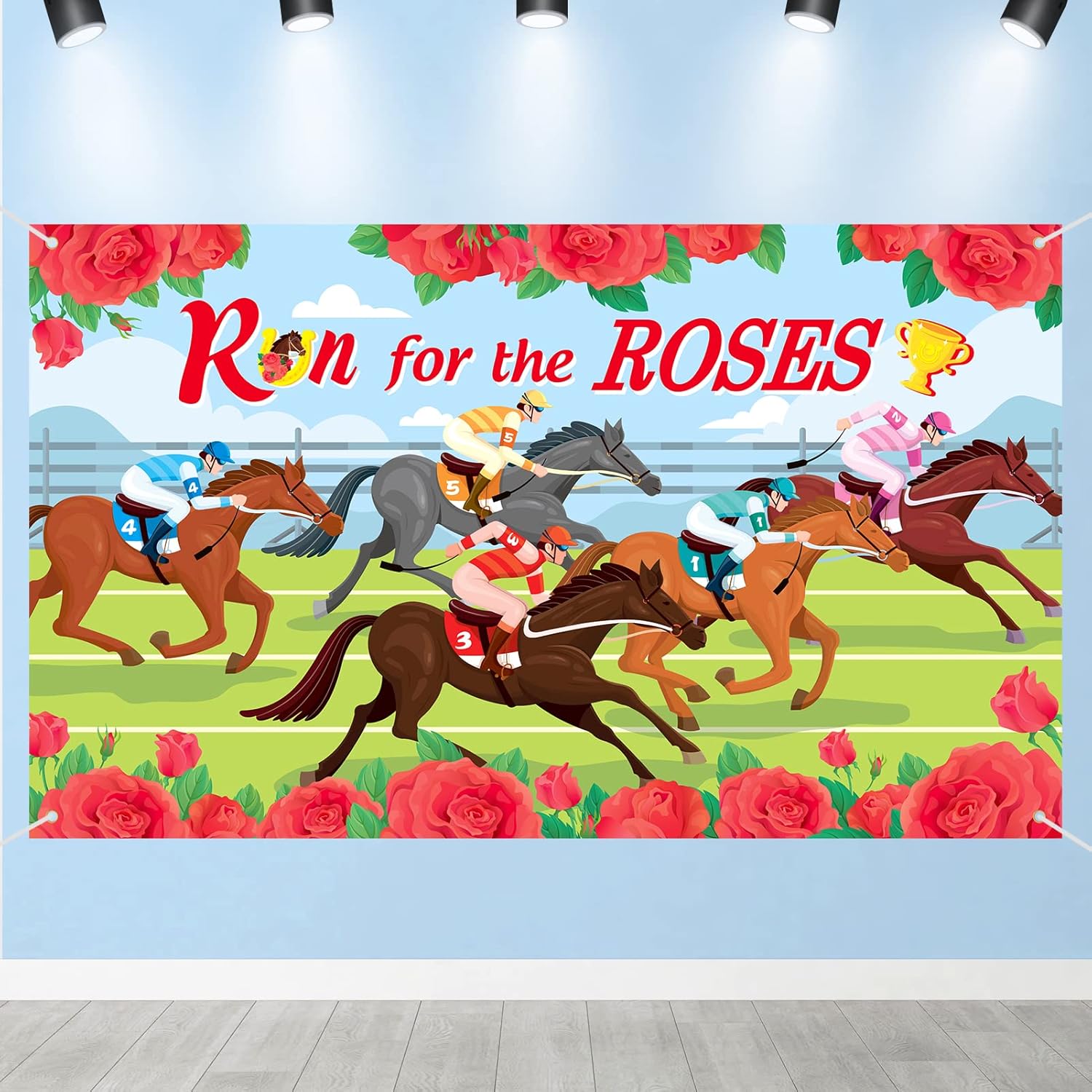 Amazon.com: HOWAF Kentucky Derby Party Decorations Run for The Rose ...
