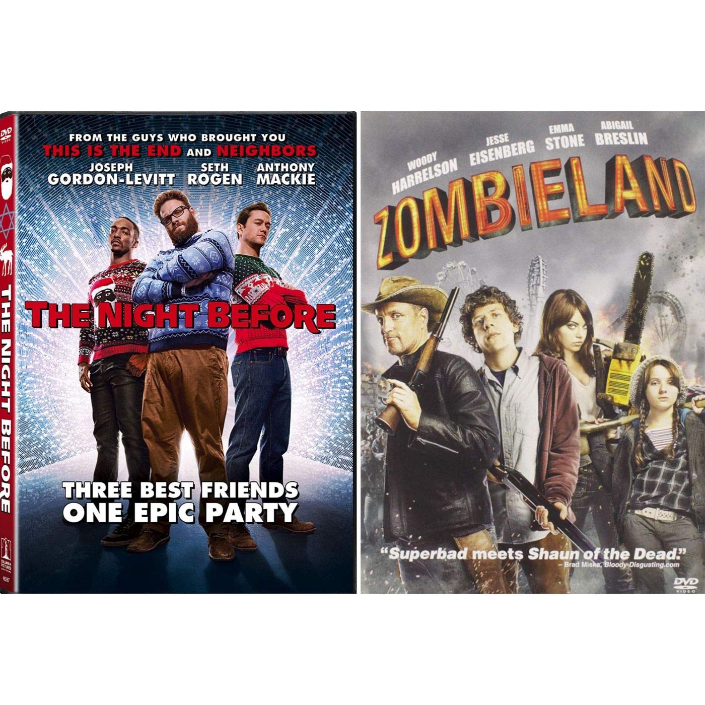 Amazon.com: Night Before / Zombieland (2 Disc DVD) Seth Rogen, Joseph ...
