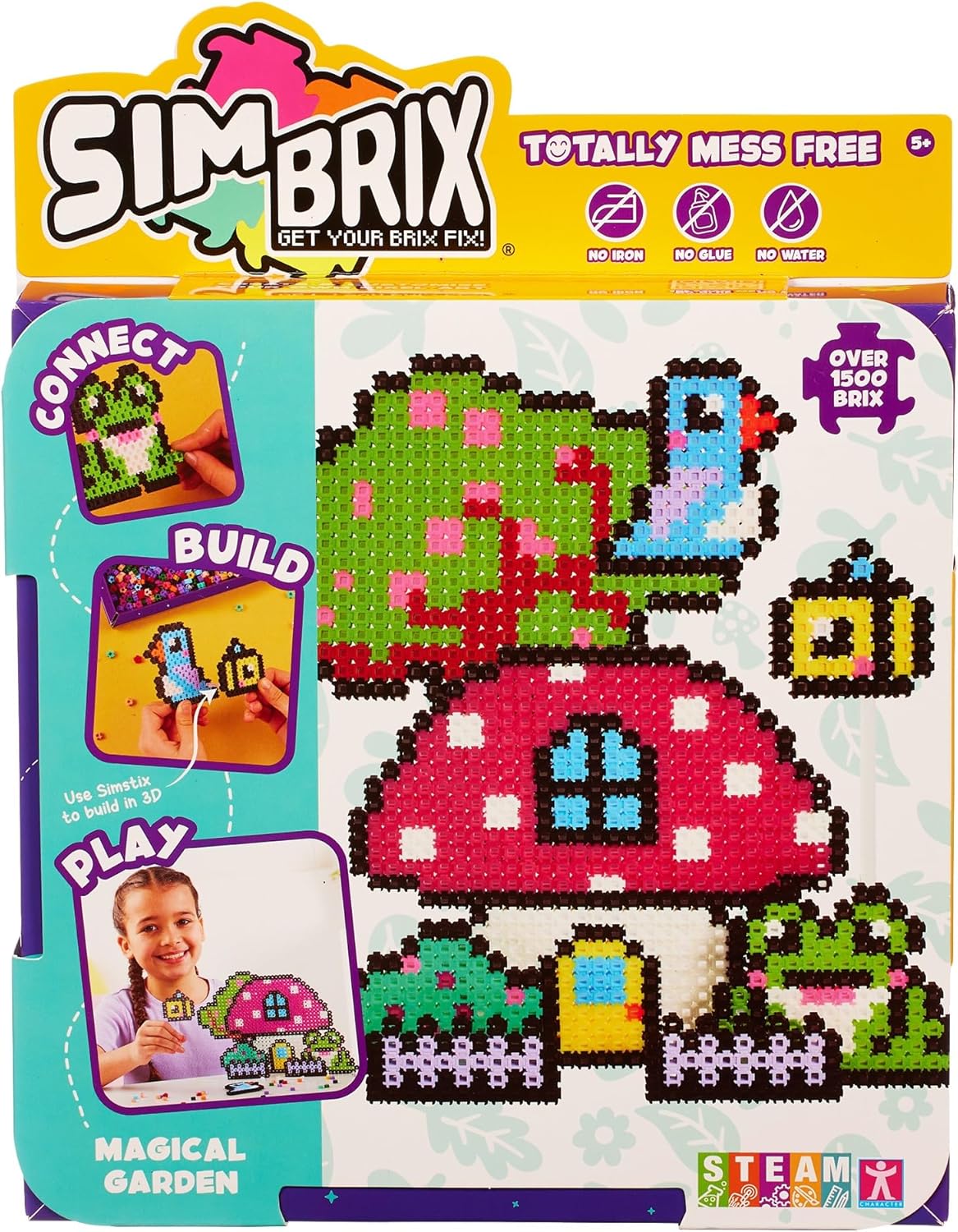 Bizak Simbrix Magic Garden Pack, No Irons Needed, Water or Glue, Toy ...