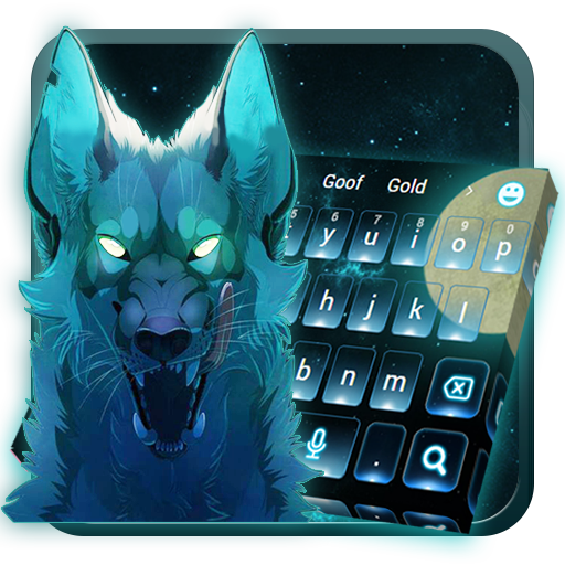Blue Ice Wolf keyboard Theme - App on Amazon Appstore
