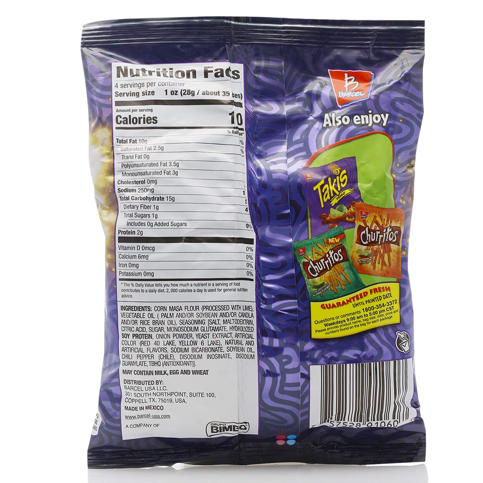 Churritos Chips Nutrition Facts