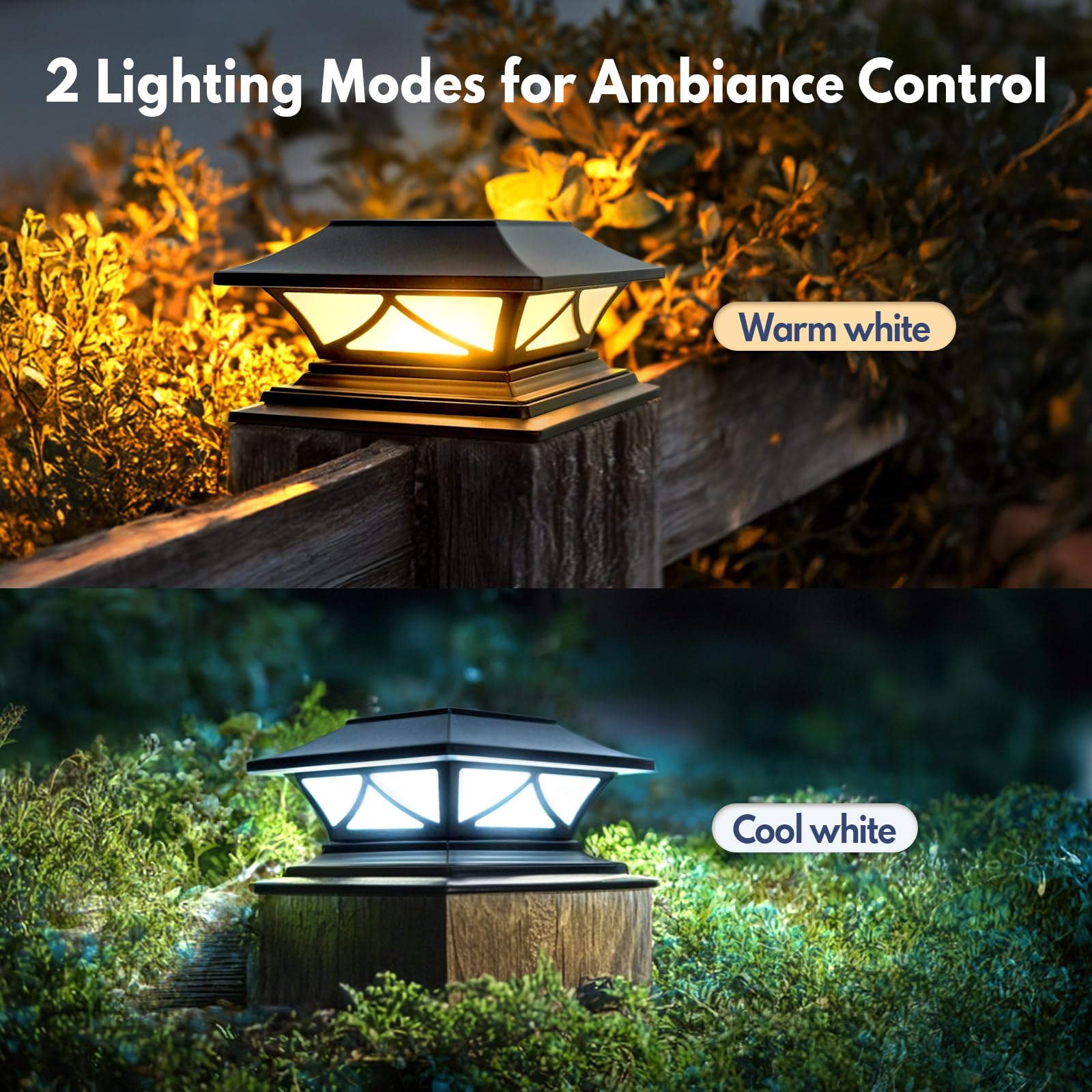 Snapklik.com : PASAMIC 4 Pack Solar Post Cap Lights, Waterproof Outdoor ...