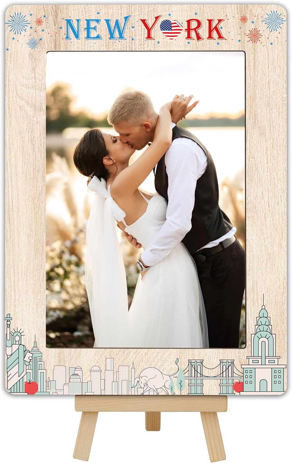 Amazon.com - New York Travel Picture Frame, 4x6 New York Themed Wooden ...