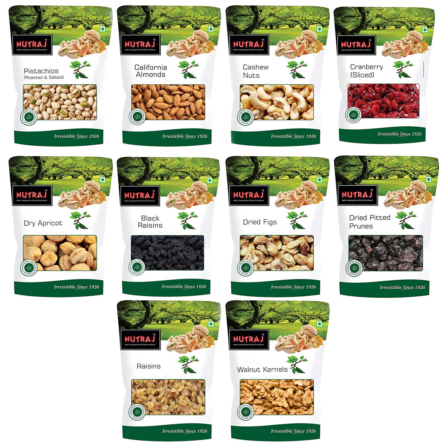 Nutraj Dry Fruits Combo with Pistachios, Almond,Cashew, Black and ...