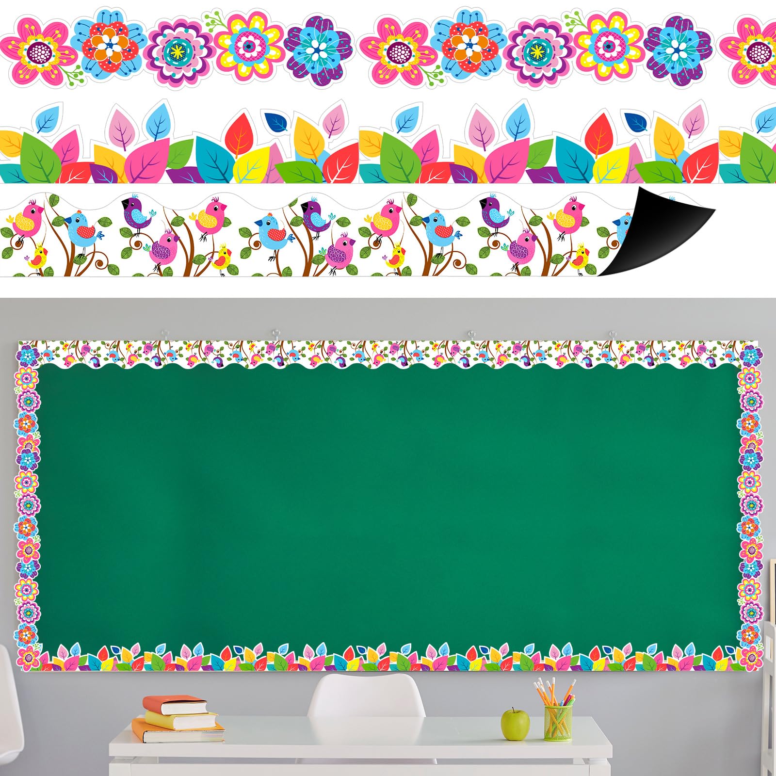 Snapklik.com : 12 Pieces Spring Magnetic Classroom Bulletin Board ...