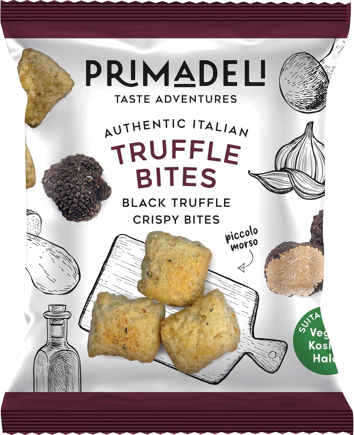 Primadeli - Black Truffle Crispy Bites - Truffle Bites - Vegan - 25g ...
