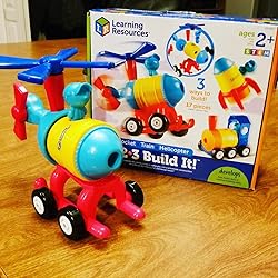 Amazon.com: Learning Resources 1-2-3 Build It! Rocket, Train ...