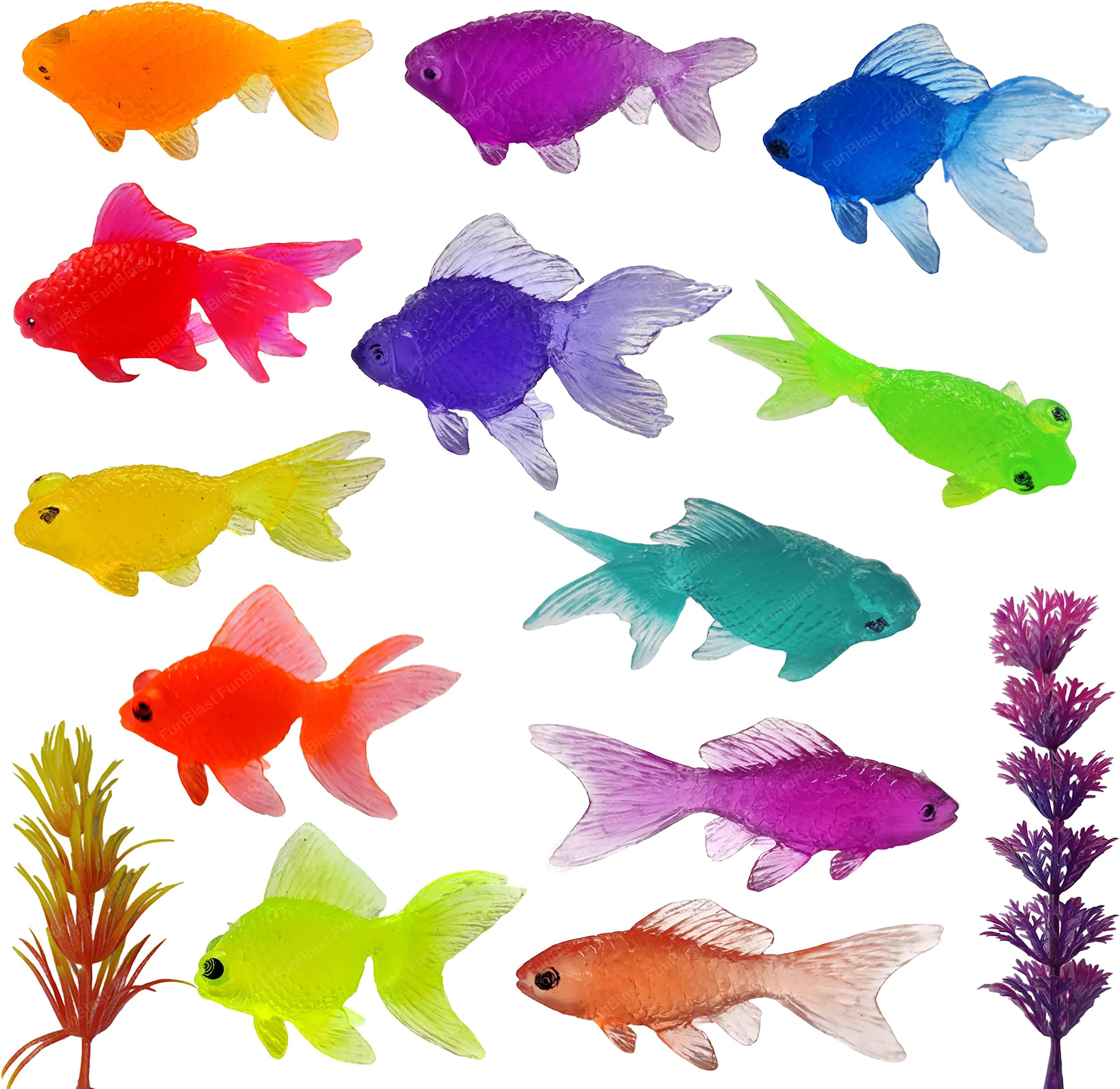 Buy FunBlast Little Cute Fish Toys – Pack of 12 Pcs Aquatic Sea Animal ...