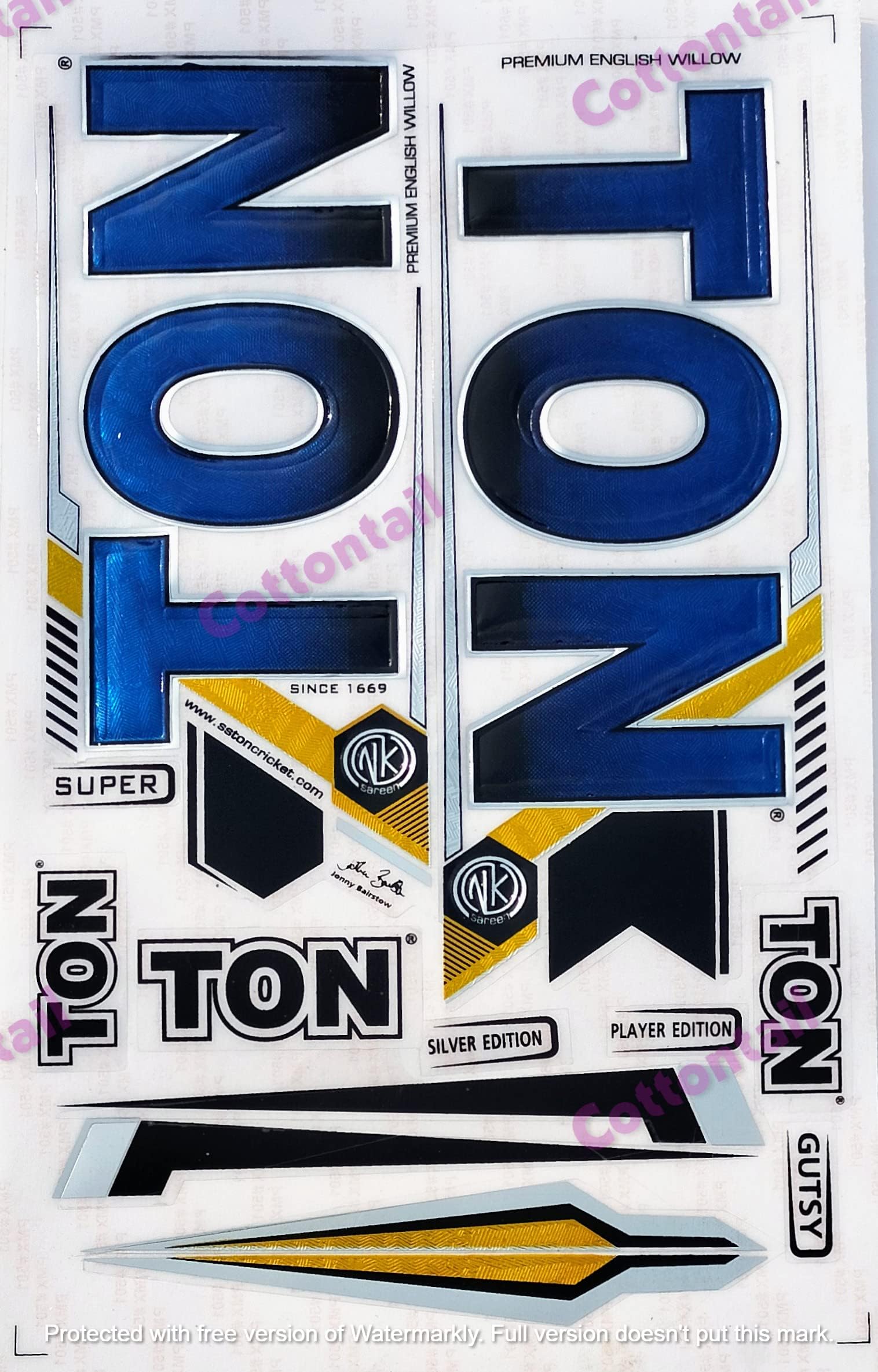 Buy SPARTAN SEVEN MSD Cricket bat Sticker Online at Low Prices in India ...