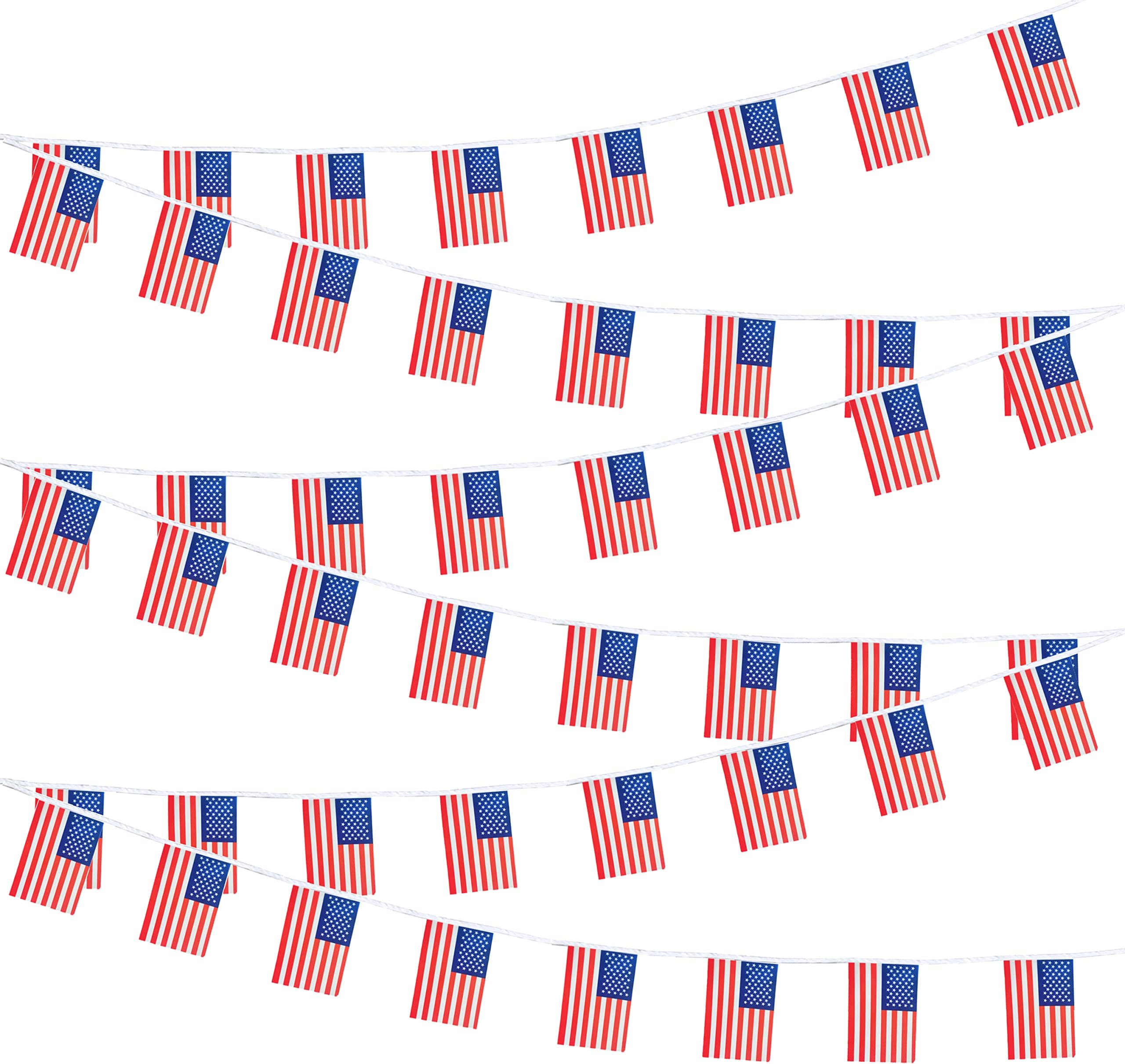 Amazon.com: TSMD 2 Packs USA American Flag Banner String Small Mini ...