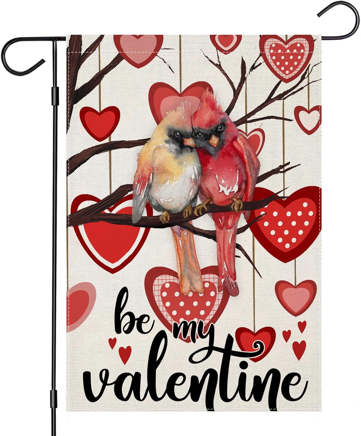 Amazon.com : Valentines Cardinal Garden Flags for Outside Decoration ...