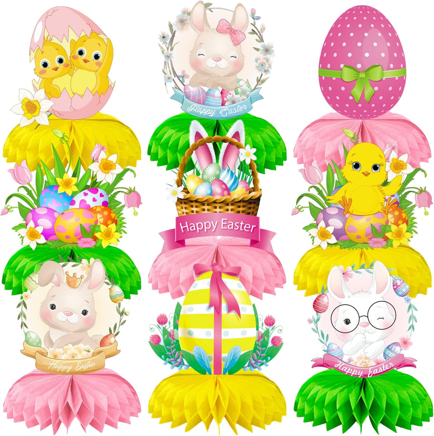 Amazon.com: Easter Centerpieces Easter Table Decorations Easter Bunny ...