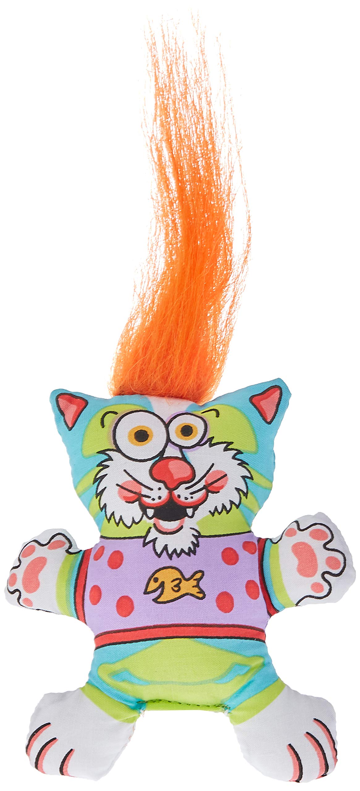 Snapklik.com : 745 Madcap Big Hair Kitty Cat Catnip Toss And Bat Plush Toy