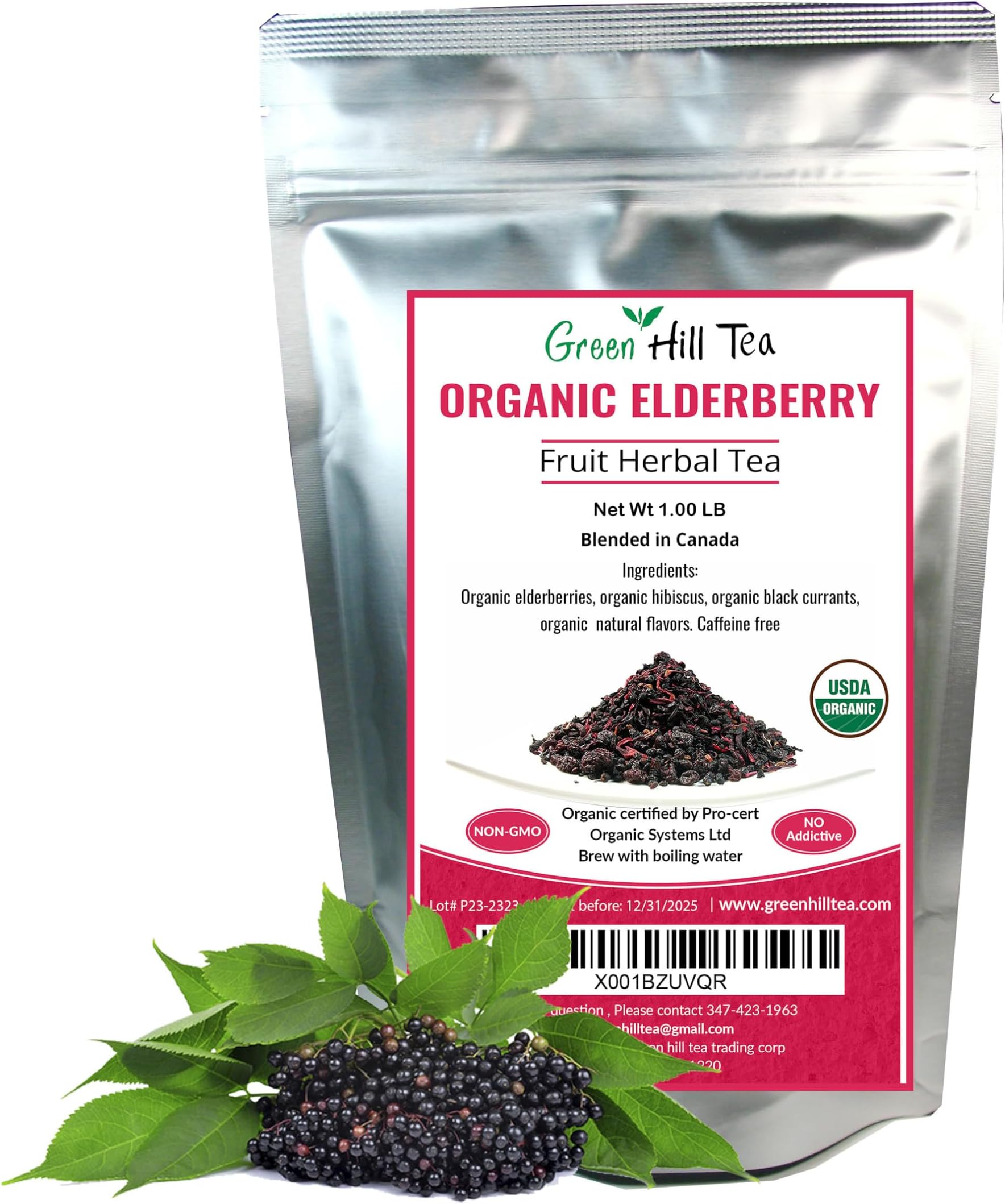 Amazon.com : Berry Bliss, Loose Leaf Herbal Tea - Elderberry, Hibiscus ...