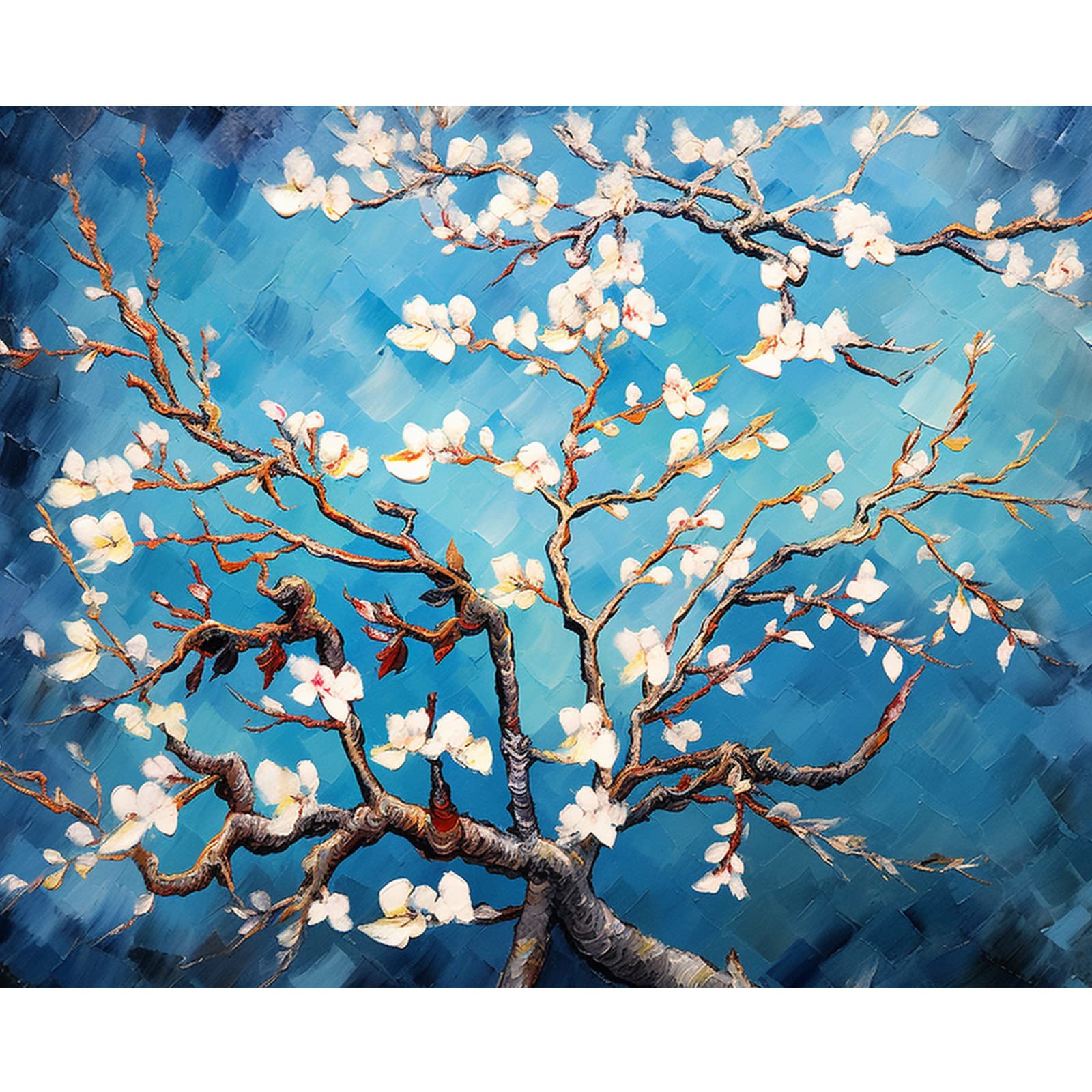 Amazon.com: Aihonmin Paint by Numbers for Almond Blossom by Vincent Van ...
