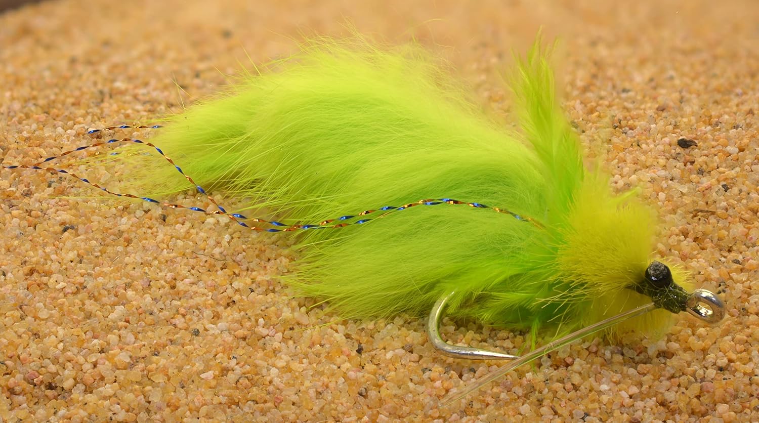 Amazon.com : Chartreuse Tarpon Toad Saltwater Fishing Fly - Tarpon ...