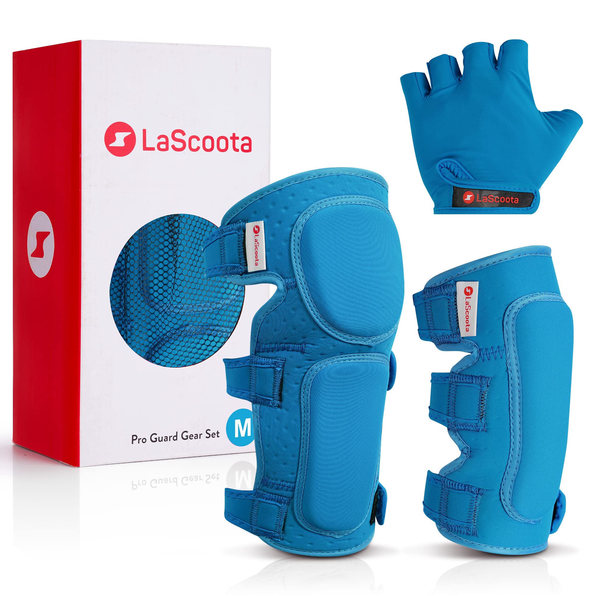 LaScoota Kids Knee Pads and Elbow Pads Set | Protective Gloves, Elbow ...