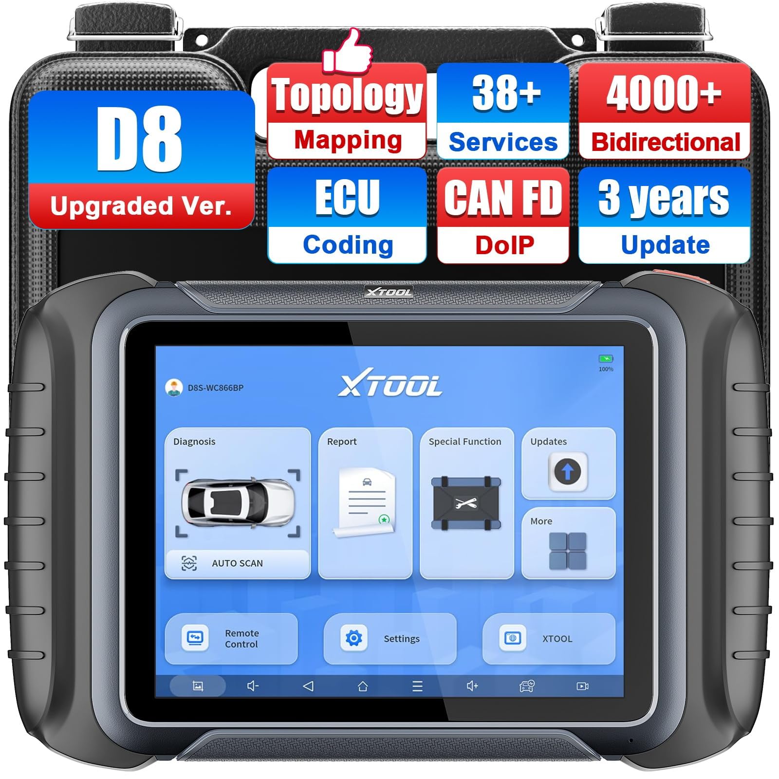 Buy XTOOL D8 Diagnostic Scan Tool with 3 Years Updates($600 Value ...
