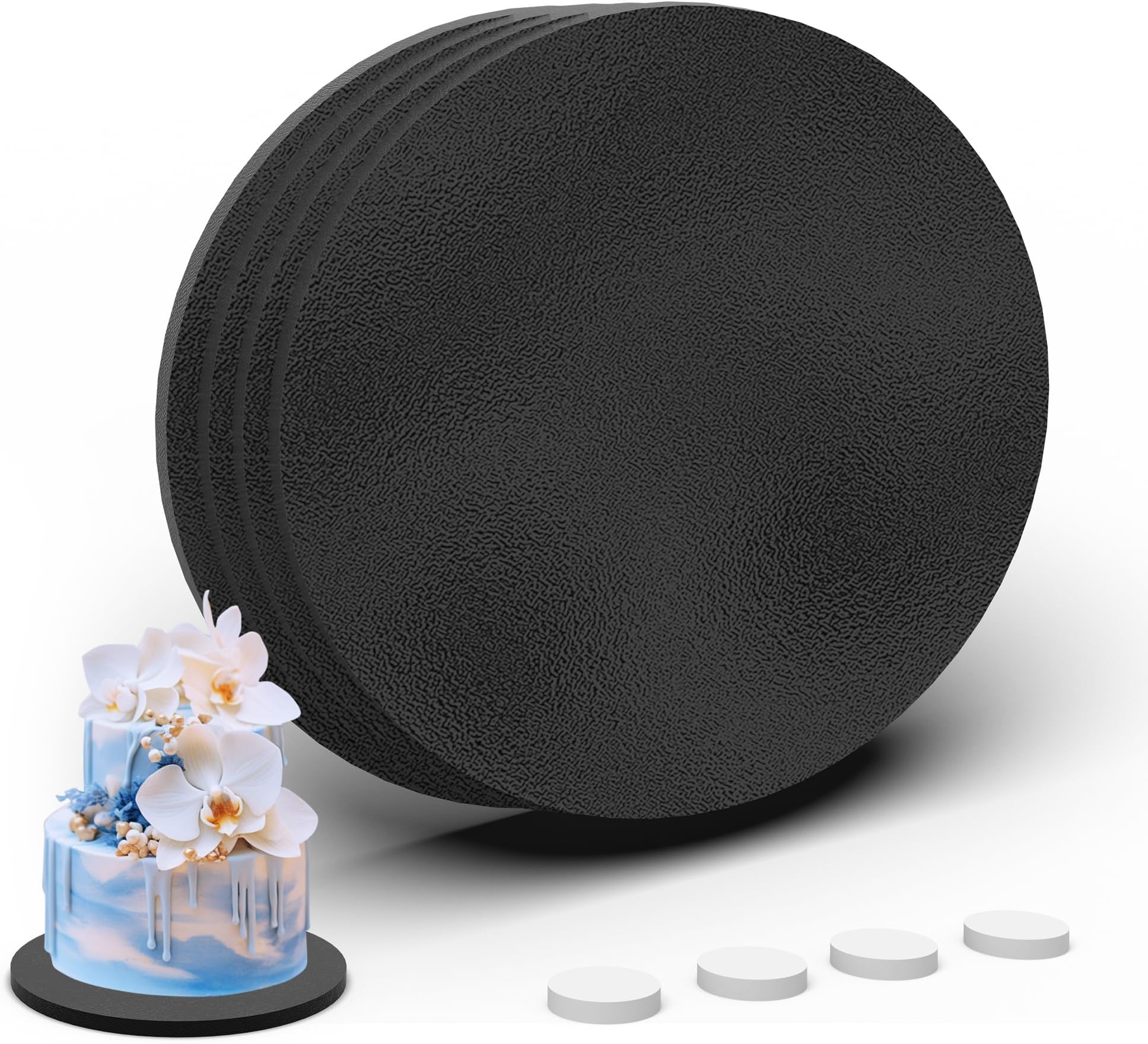 Amazon.com: 4 Pack 8 Inch Greaseproof Cake Drums, Round Solid Cakes ...