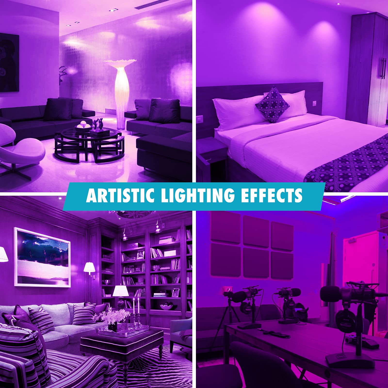 Purple Light Bulb Room