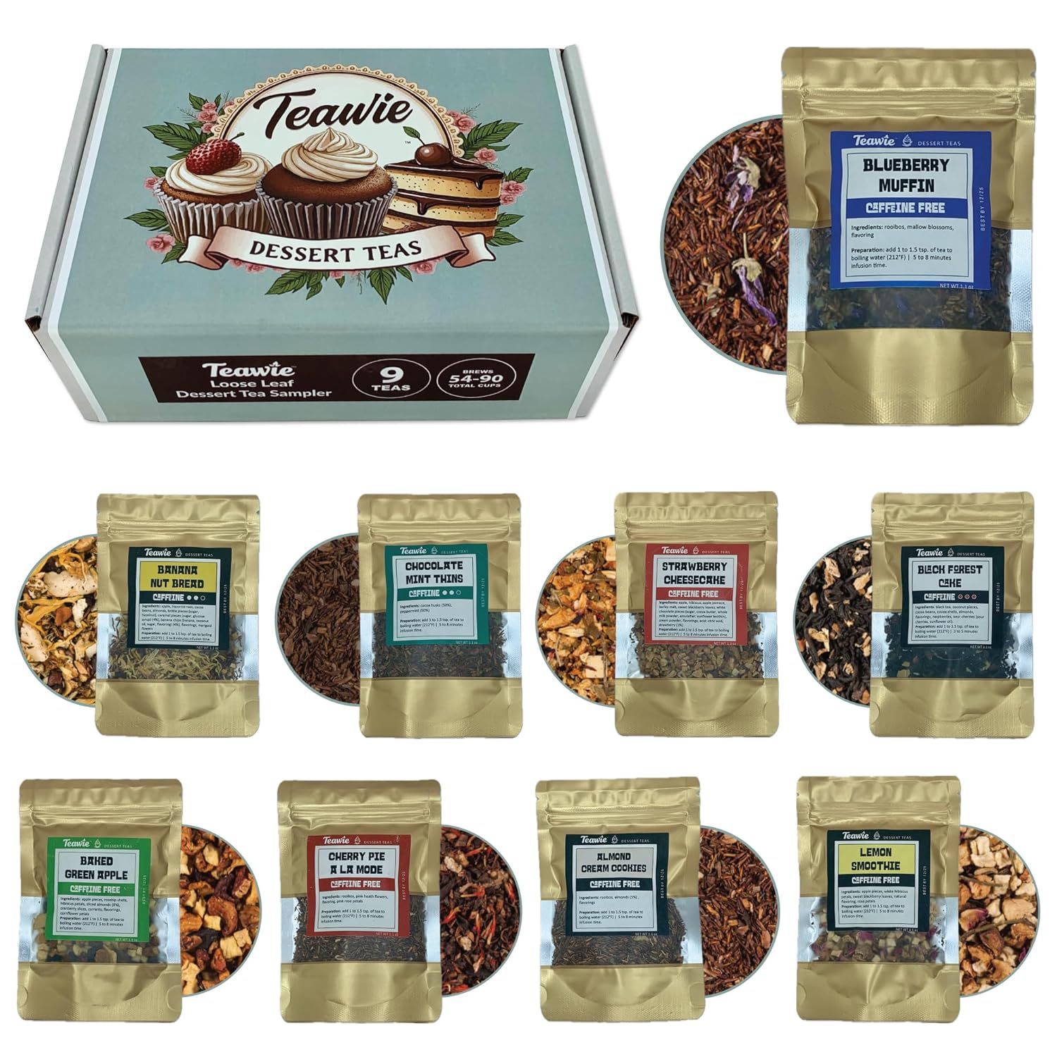 Amazon.com : Teawie Tea Sampler Pack – Includes a Micro Mesh Basket ...