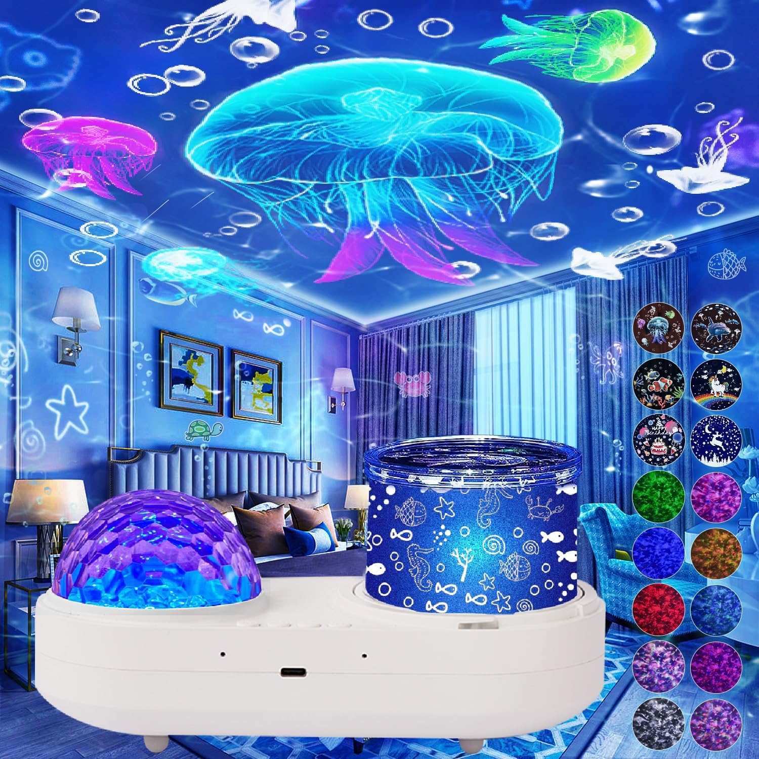 Ocean Wave & Light Star Galaxy Projector with Timer by Kids Baby Girls ...