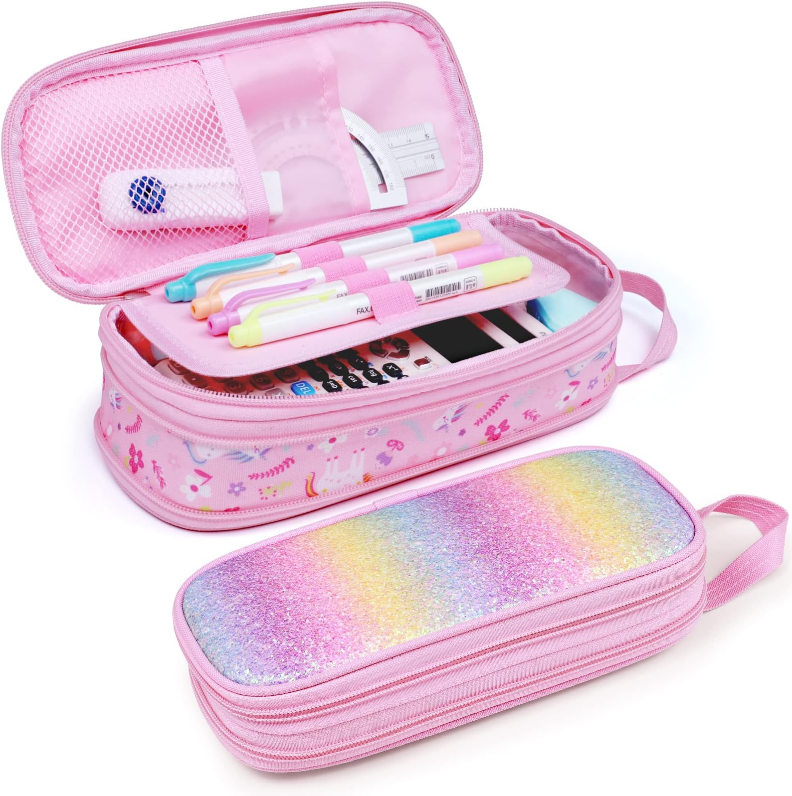 Amazon.com: SOOCUTE Unicorn Gifts for Girls Hardtop Pencil Case - Kids ...