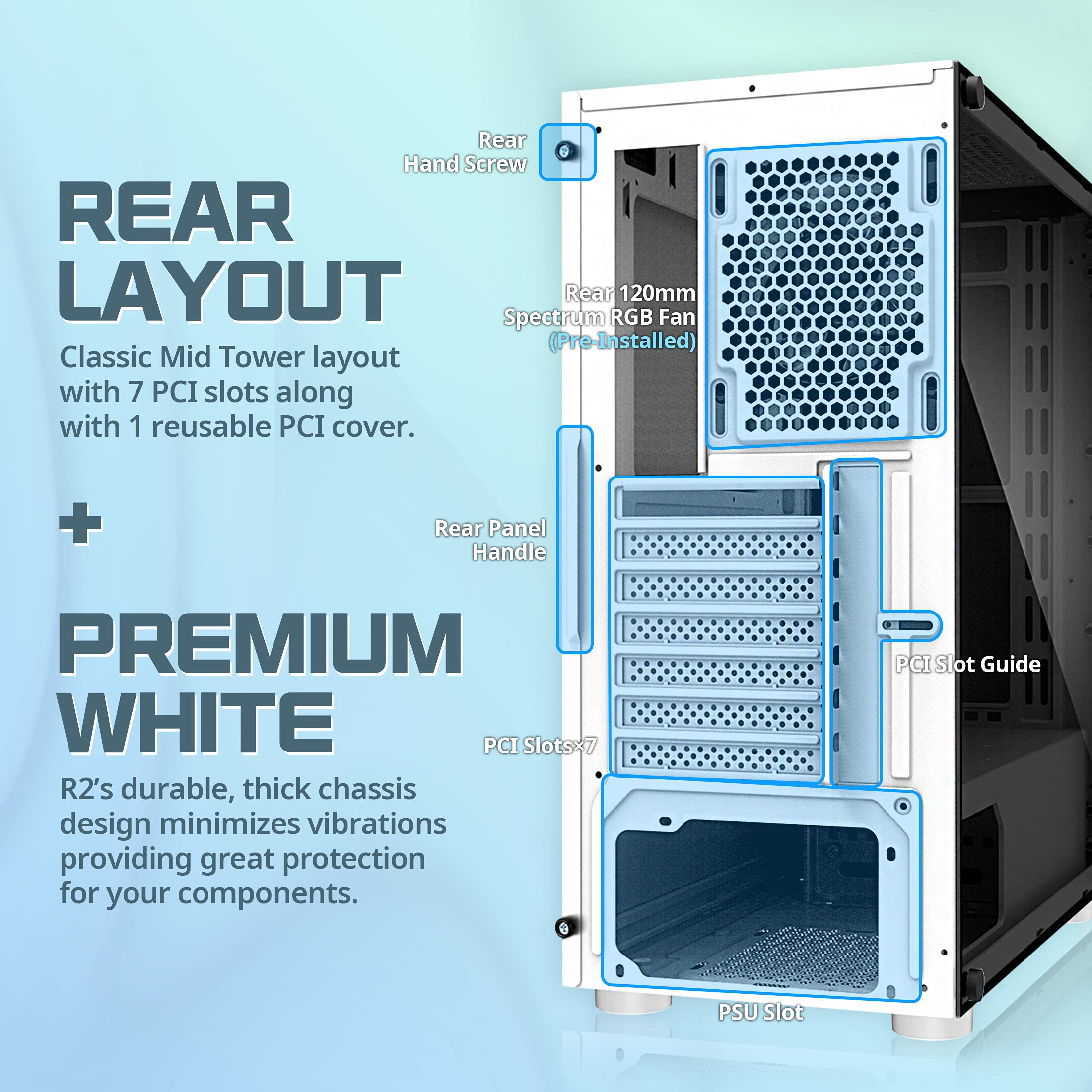 Zalman R2 White Atx Mid Tower Gaming Pc Case Mesh | Desertcart INDIA