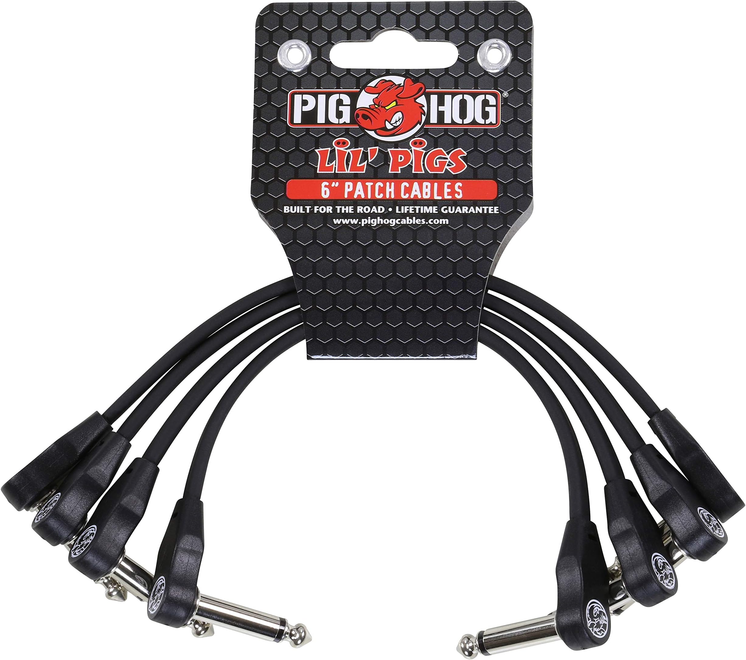 Amazon.com: Pig Hog PHLSK6BK Lil' Pigs Low Profile Right-Angle 1/4 ...