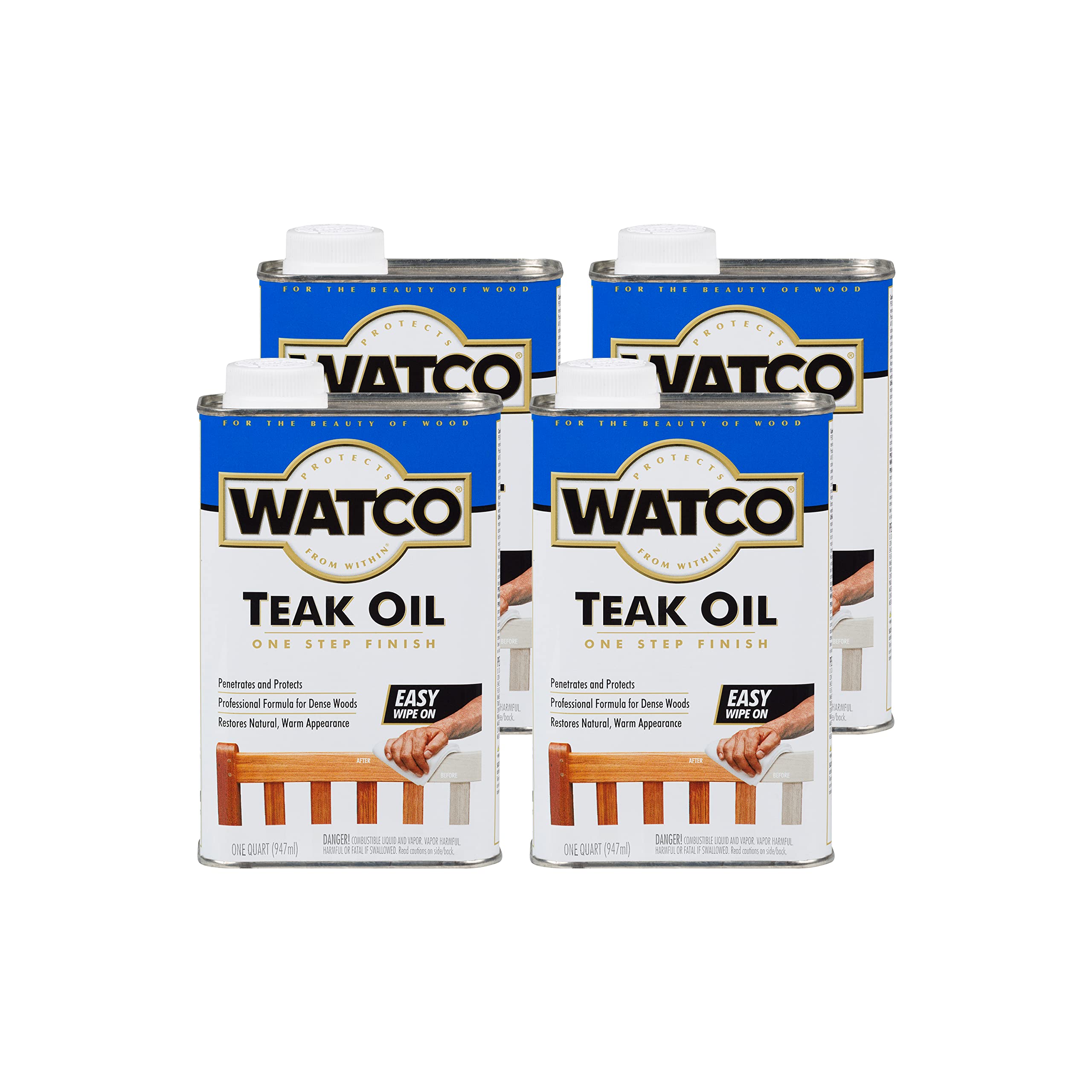 Watco A67141-4PK Teak Oil Finish, 4 Pack, Clear - Amazon.com